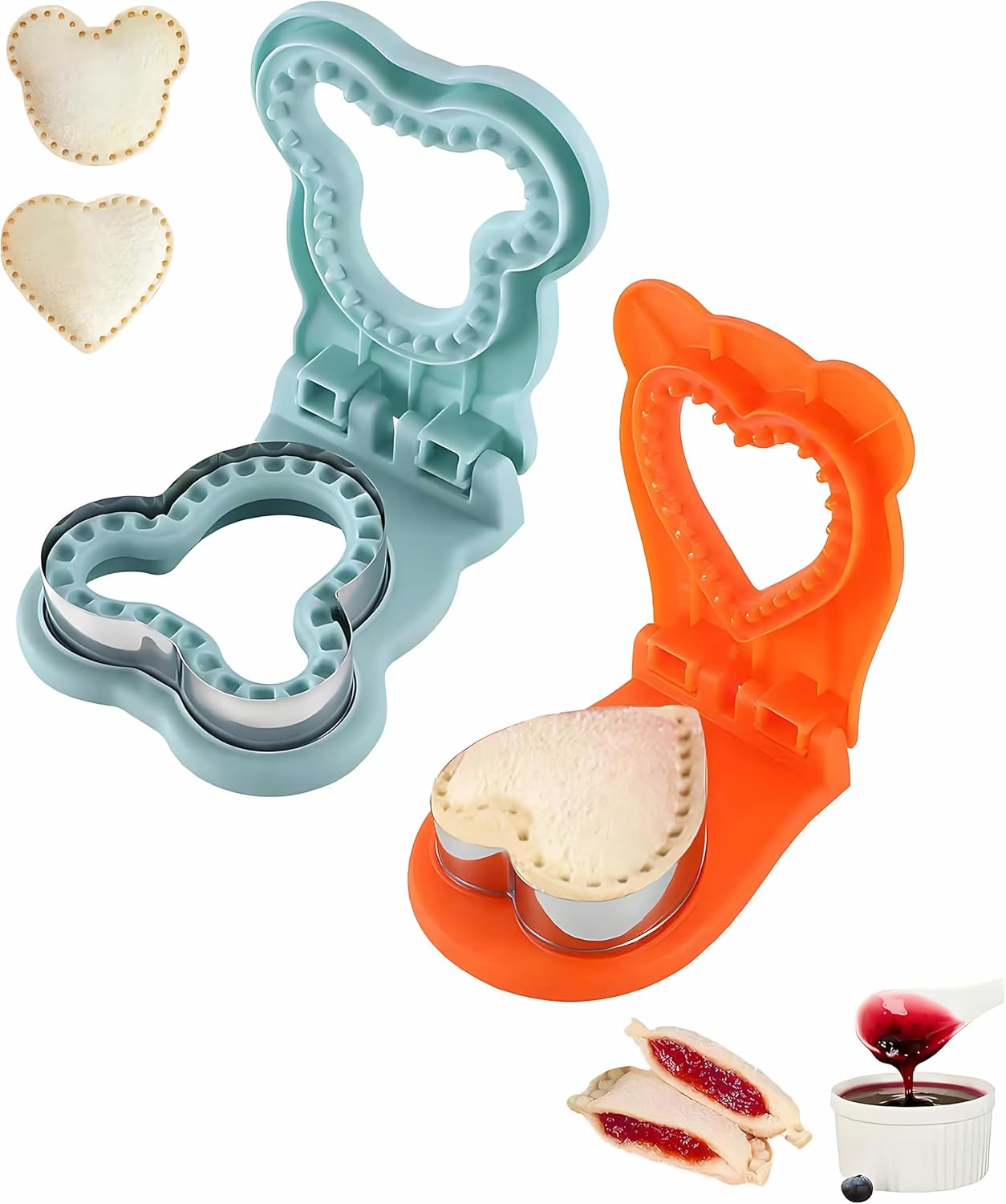 Amazon.com: Geyynow Uncrustable Sandwich Maker, 2PCS Crustless Sandwich ...
