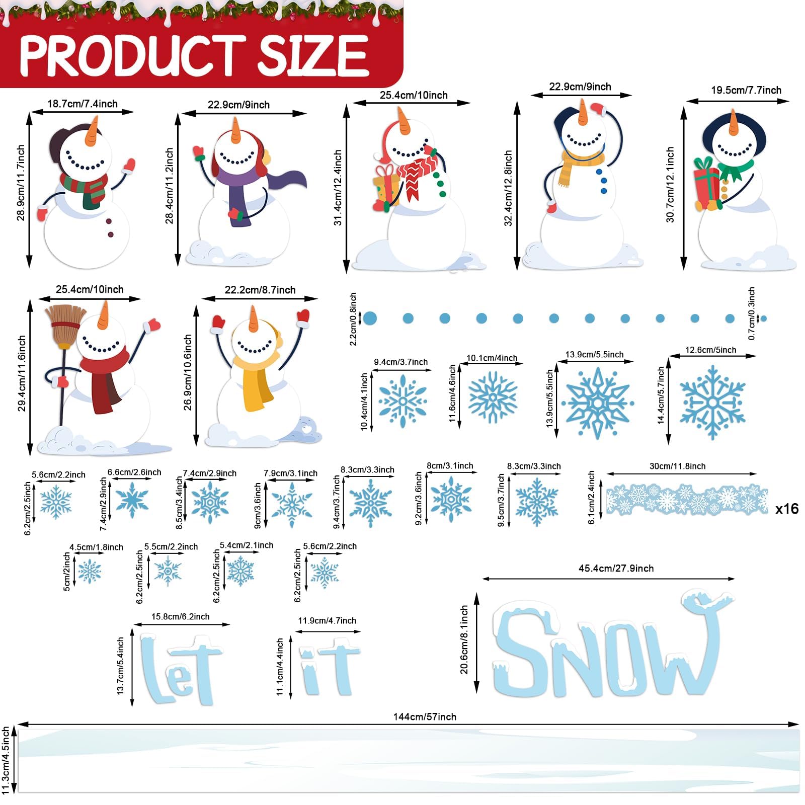 Snapklik.com : Winter Bulletin Board Decoration Set Holiday Paper ...