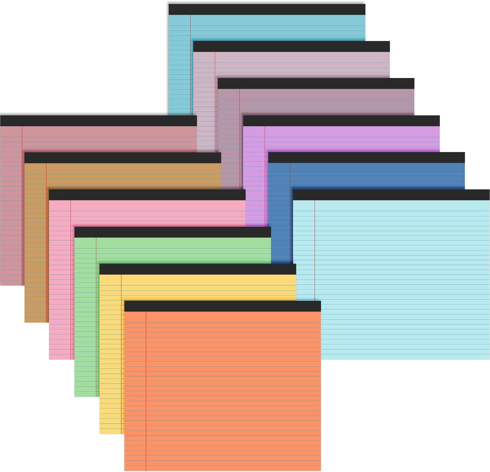 Amazon.com : Lincia 11" x 9.5" Legal Pads College Ruled Notepad ...