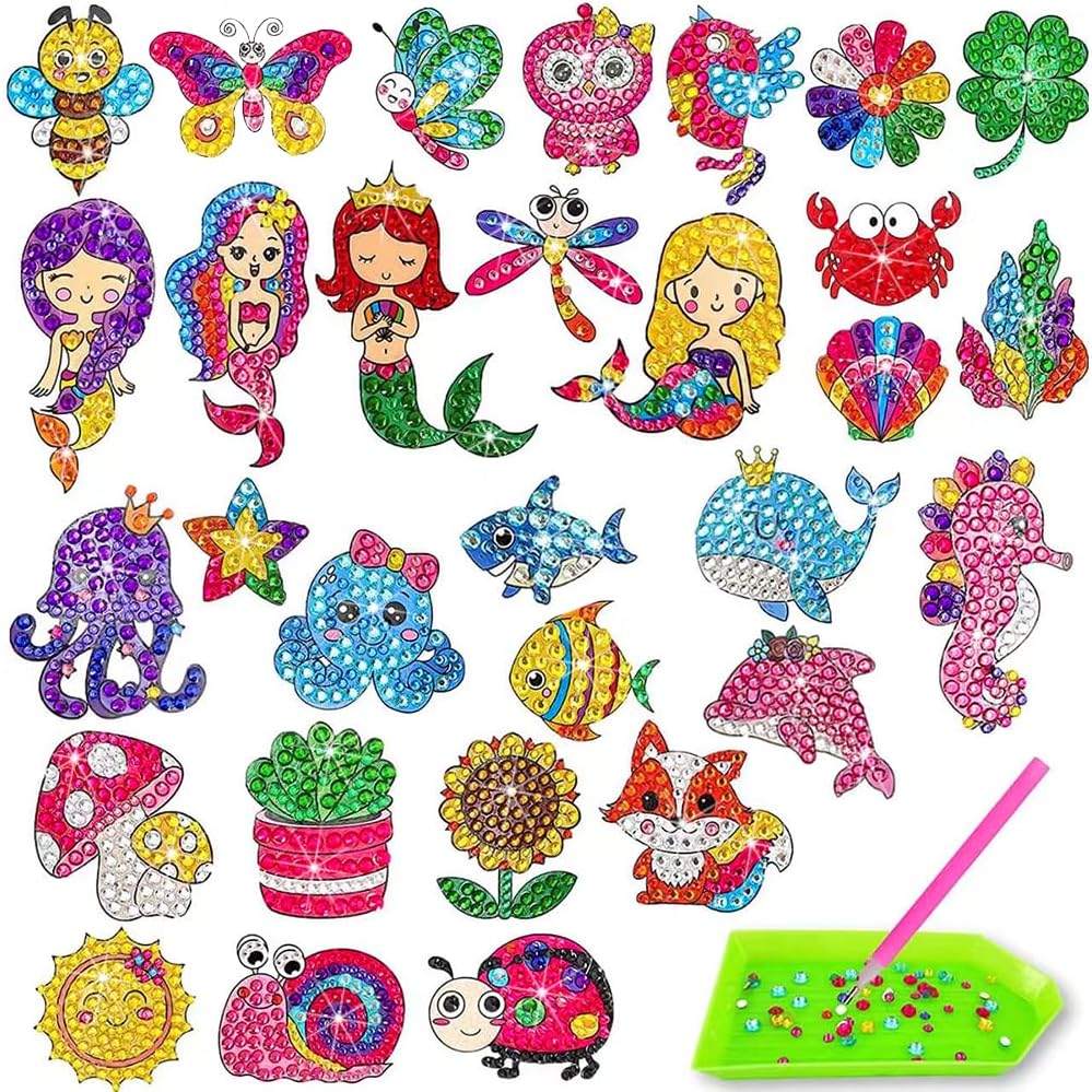 YUANJIASHUN YAO 30pcs 5D Diamond Painting Stickers Kits for Kids, DIY ...