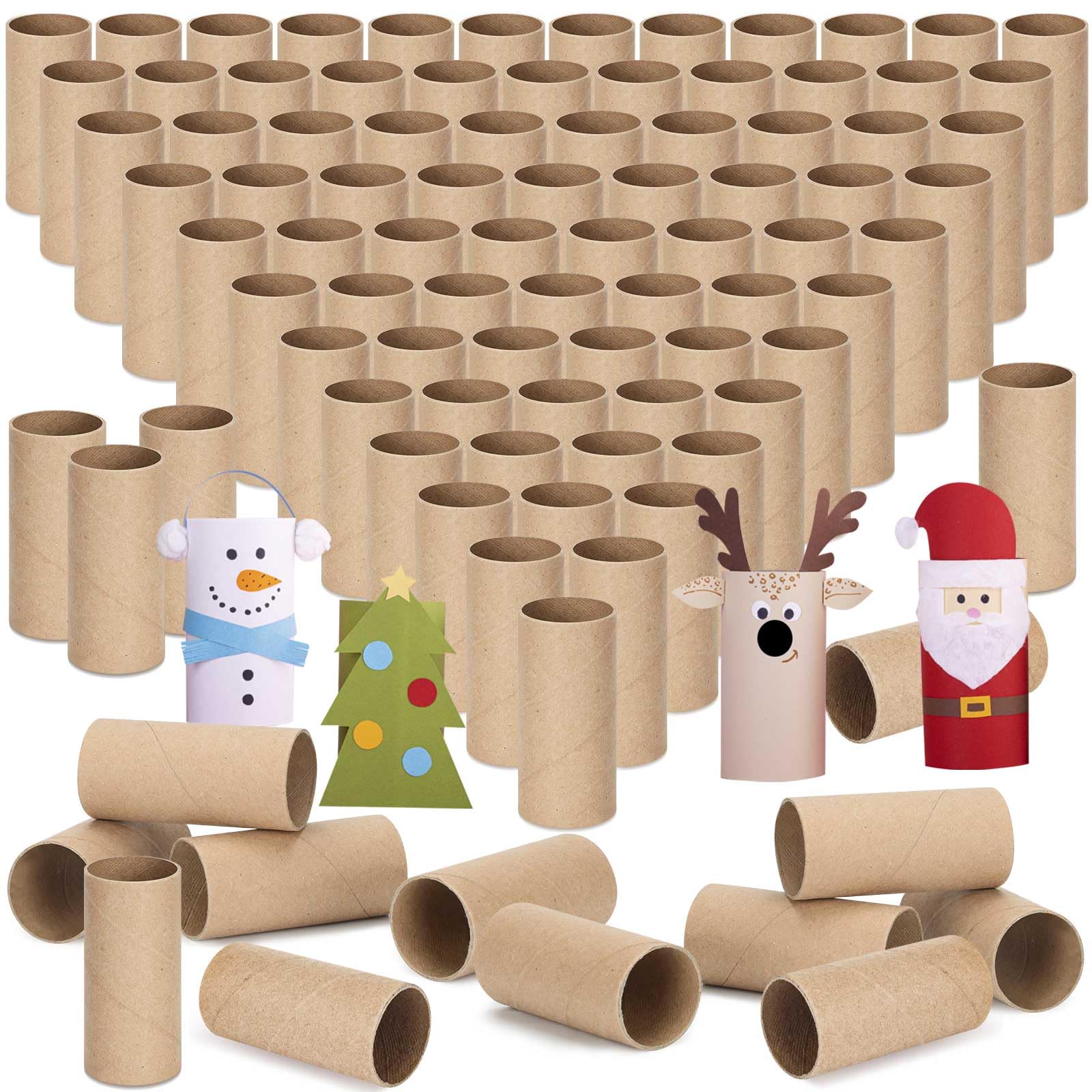 Amazon.com: Henoyso 300 Pcs Cardboard Tubes for Crafts, Thick Craft ...