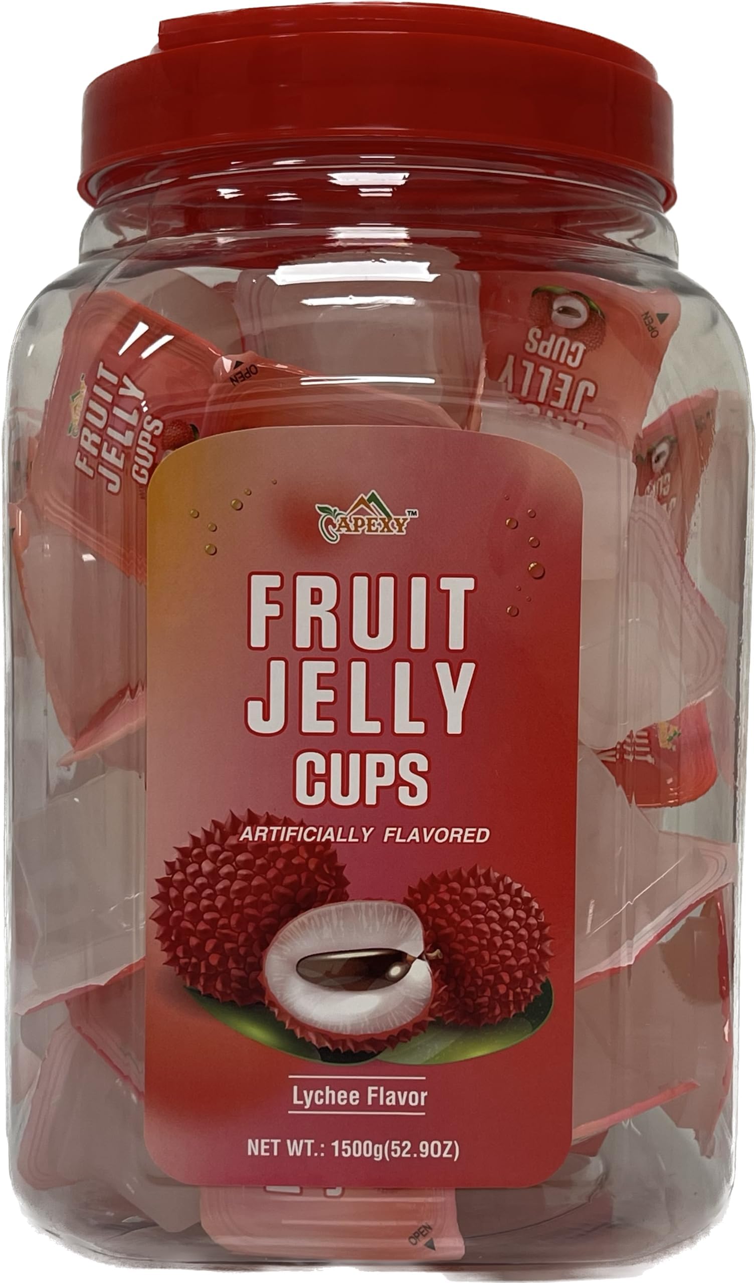 Amazon.com : Jin Jin Lychee Coconut Candy Jelly Cups 52.9 Ounce ...