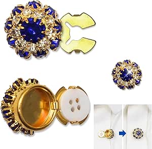 Amazon.com: Rhinestone Button Covers, Crystal Buttons for Clothing ...