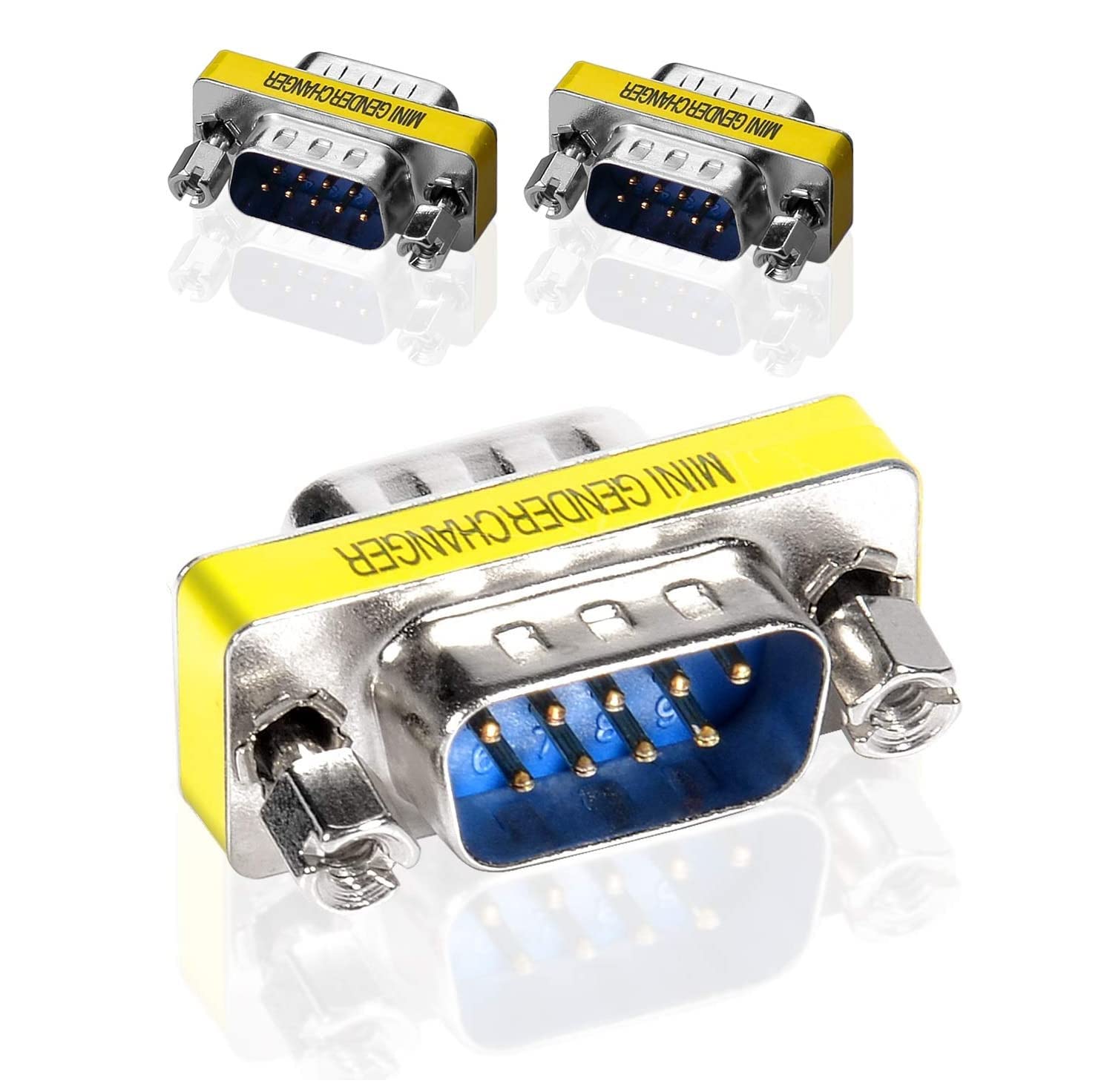 fdealz [ 3 Pieces DB9 9 Pin RS-232 Serial Connector DB9 Male to Male ...