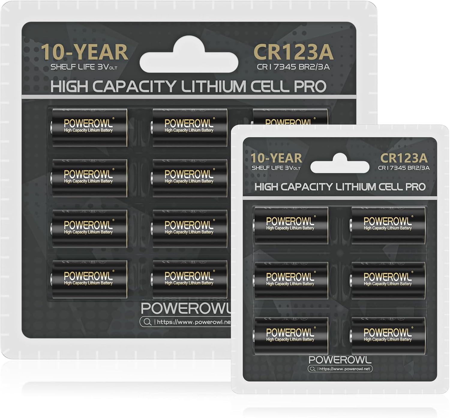 Amazon.com: POWEROWL CR123A 3V Lithium Battery, High Capacity 123 ...