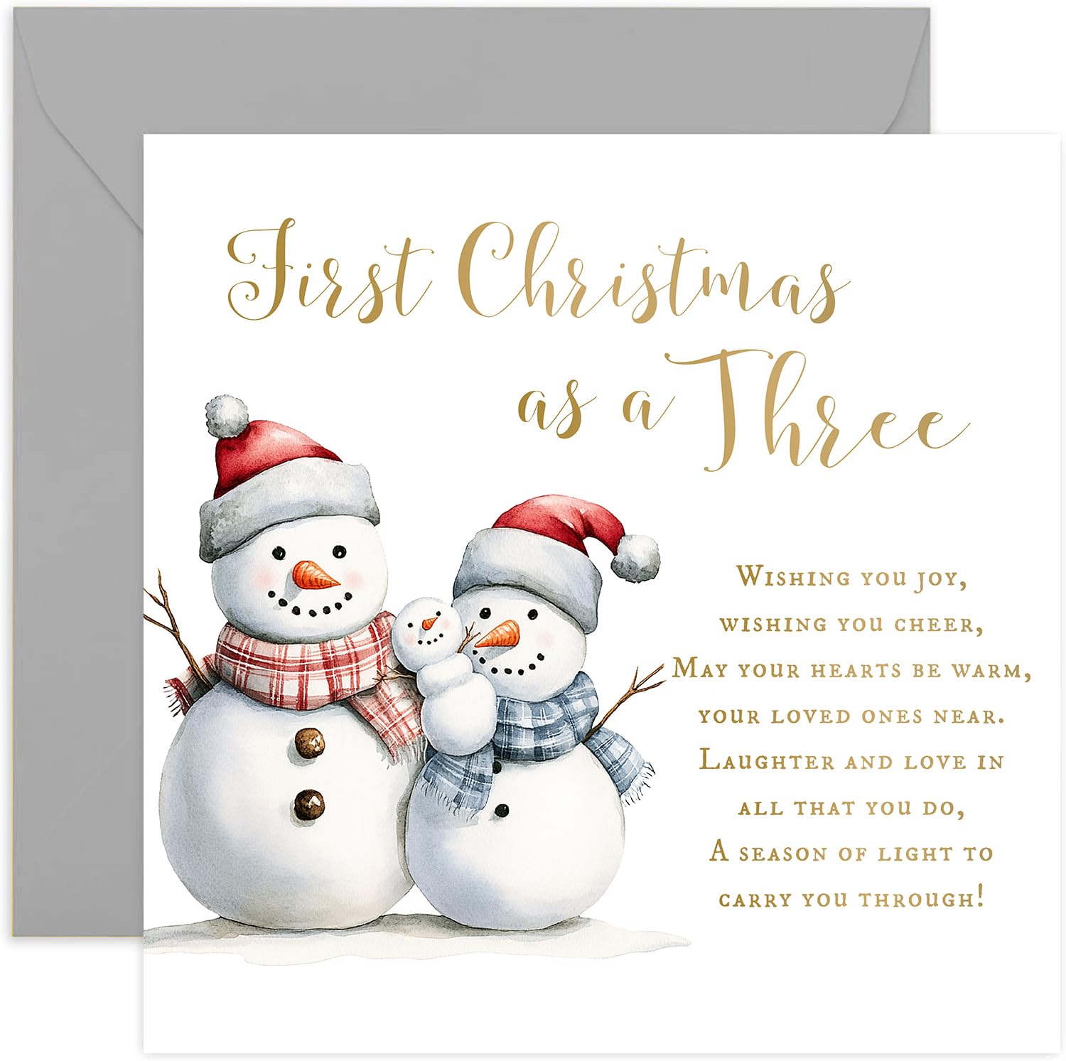 Babys First Christmas Card for Family - Special Christmas Greeting ...