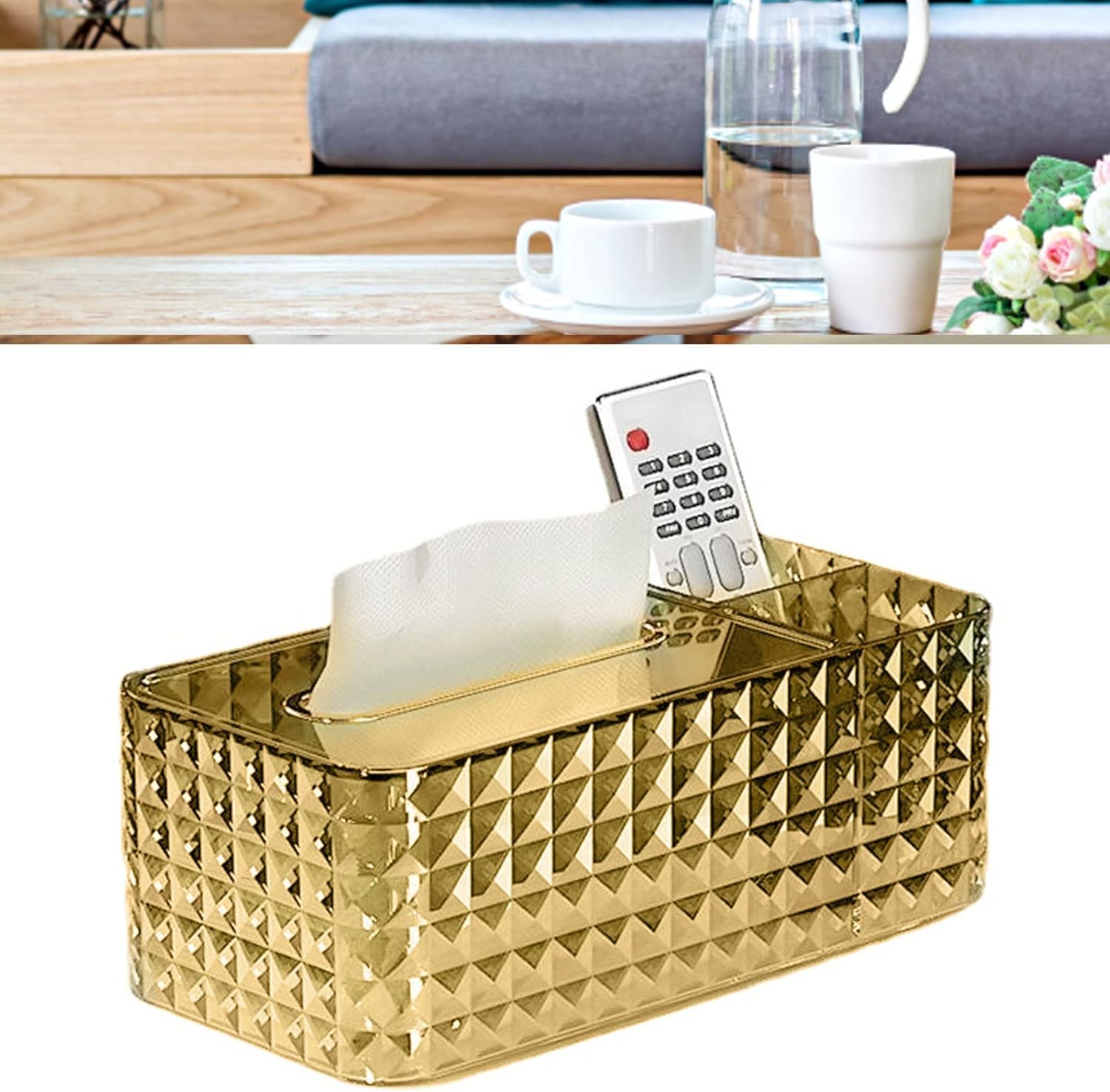 Amazon.com: Modern Tissue Box Holder, Plastic Tissue Dispenser, Long ...