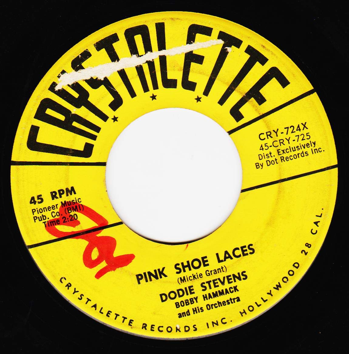 Amazon.com: 1959 Dodie Stevens Coming of Age/Pink Shoe Laces Vinyl 45 ...