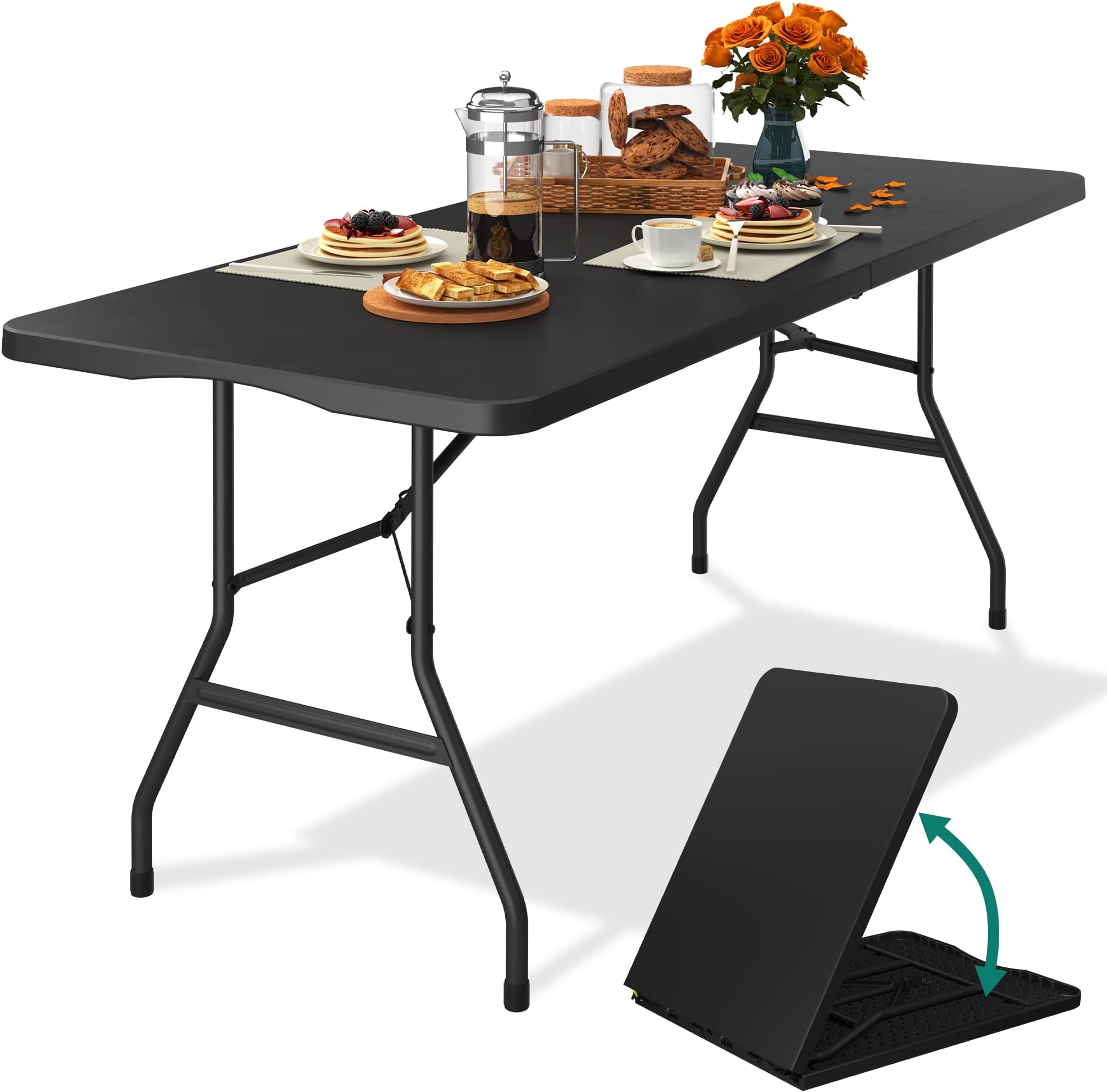 Amazon.com: Camkey Portable Folding Table, Easy to Use with Lock ...