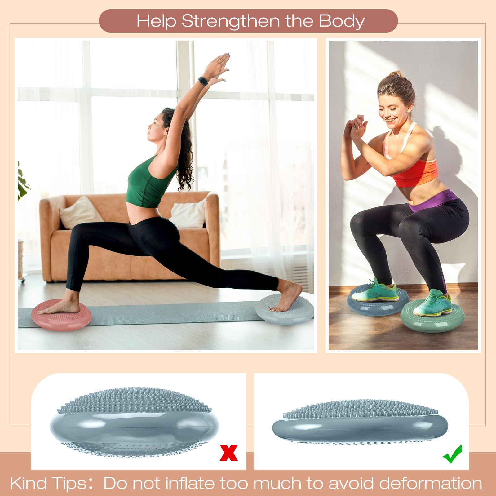Wobble Cushions Libima 8 Pcs Wiggle Seat Inflated Wobble Cushion ...