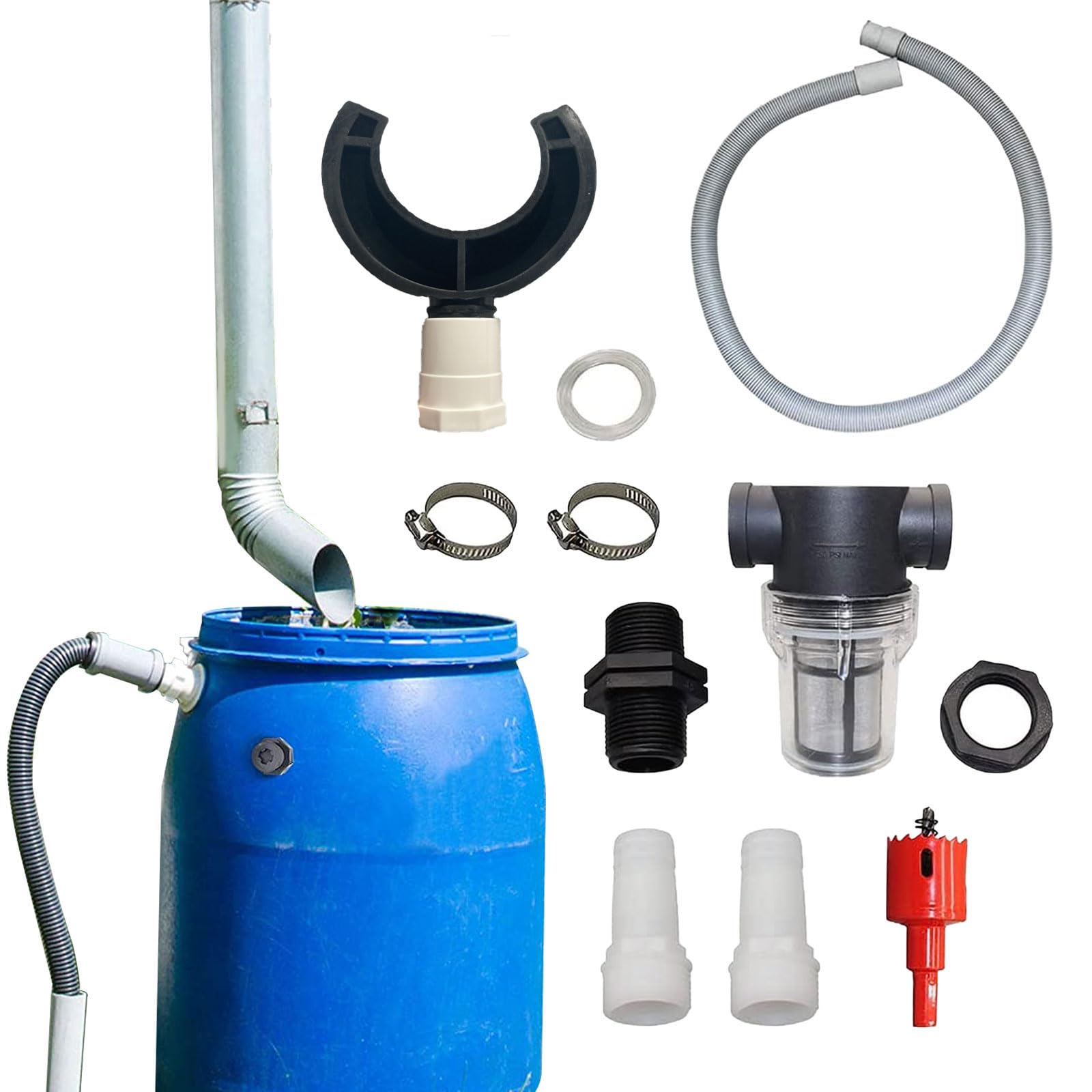 Regensammler für Fallrohre 70-100 mm, Regenwassersammler Fallrohr Set ...