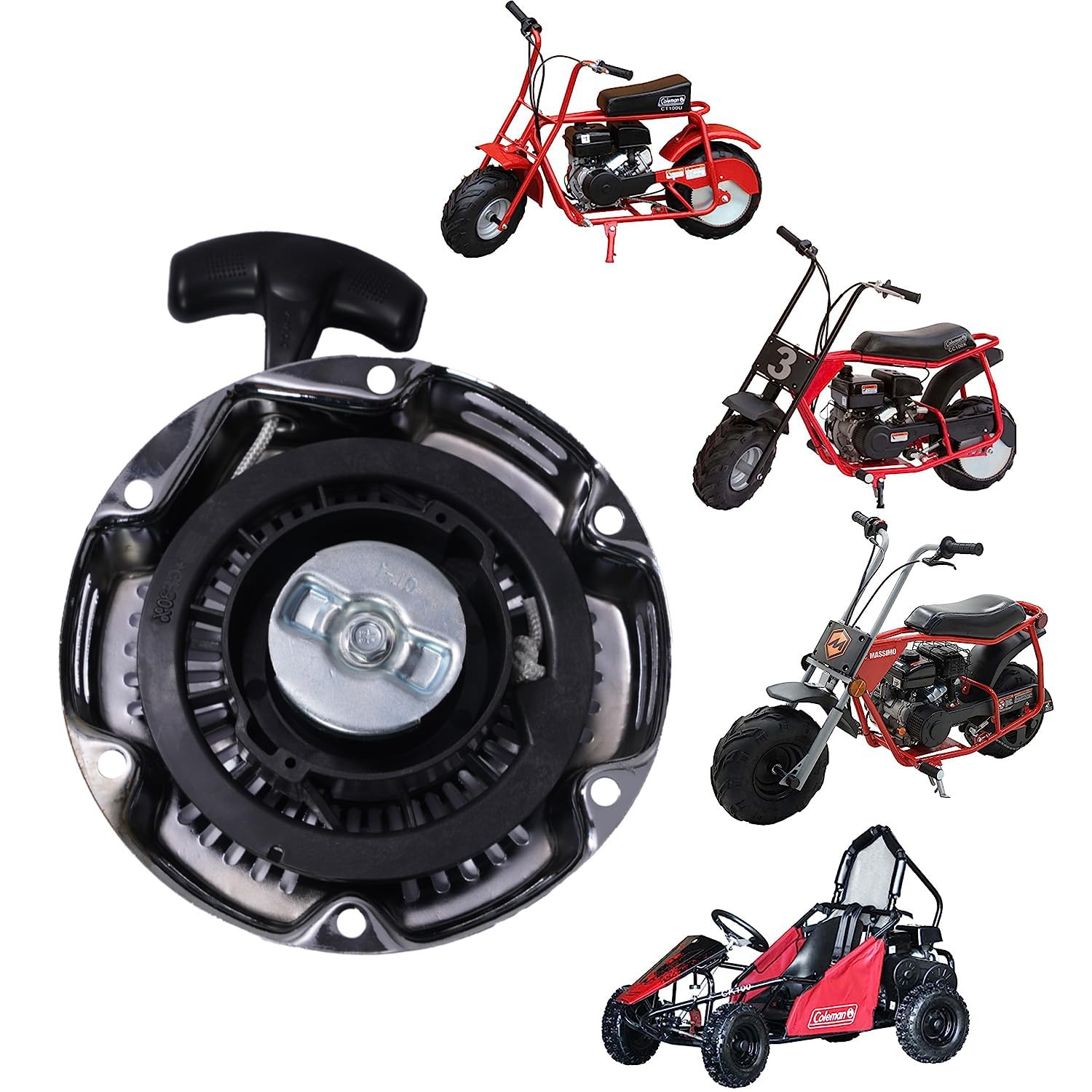 Snapklik.com : JMCHstore Chrome Pull Start Recoil Starter Assembly For ...