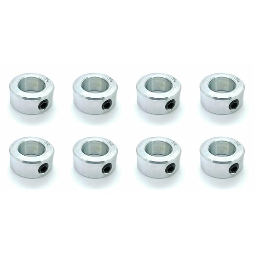Eight (8) 3/4" Bore Zinc Plated Steel Shaft Collars w/Set Screw: Amazon ...