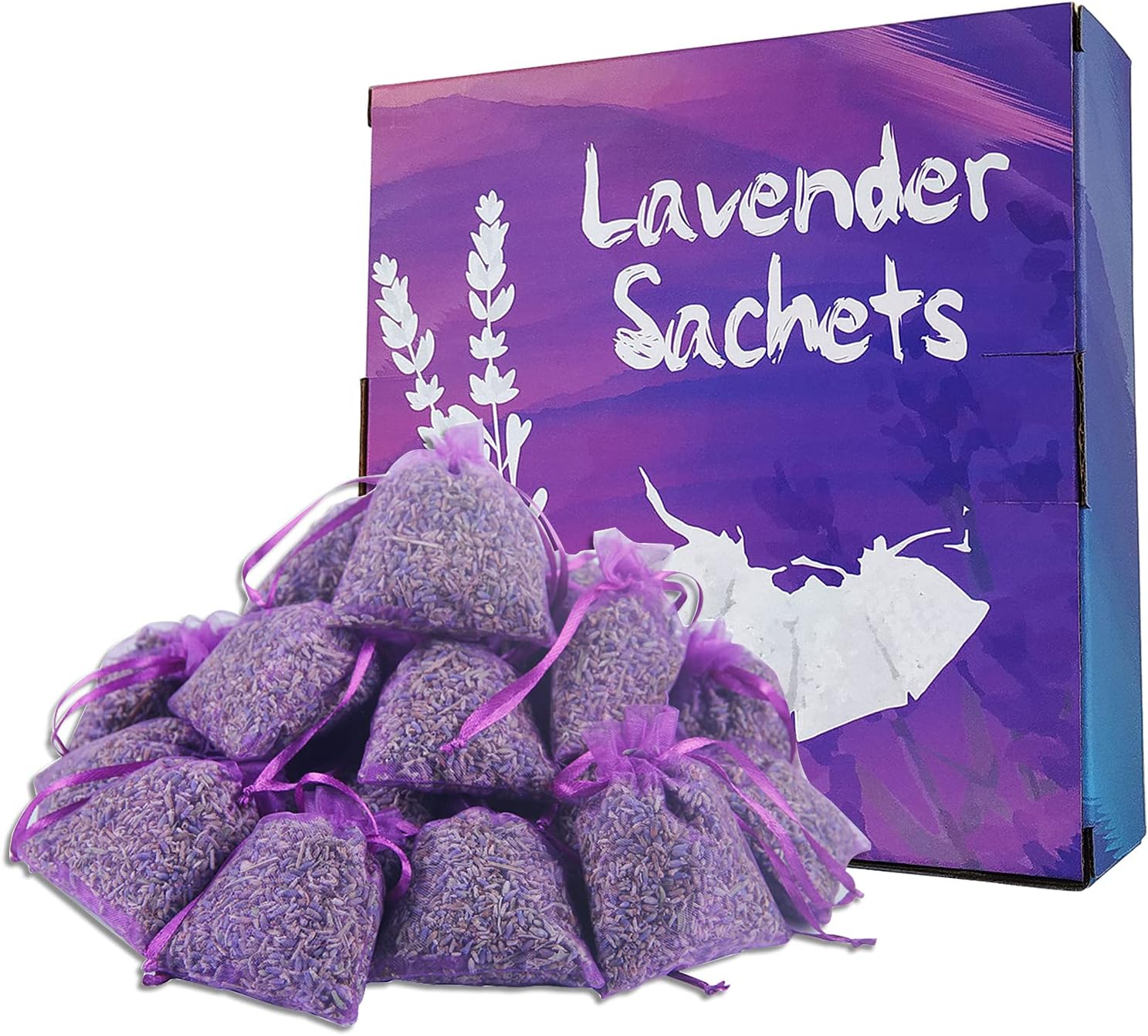 Buy Dried Lavender Flower Buds Sachets,20 Packs 100% Natural Dried ...