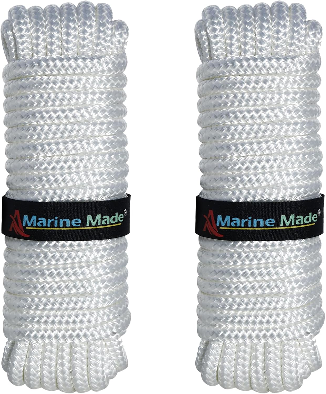 Amazon.com: Amarine Made 2-Pack Double Braided Nylon Dock Lines 3300 ...