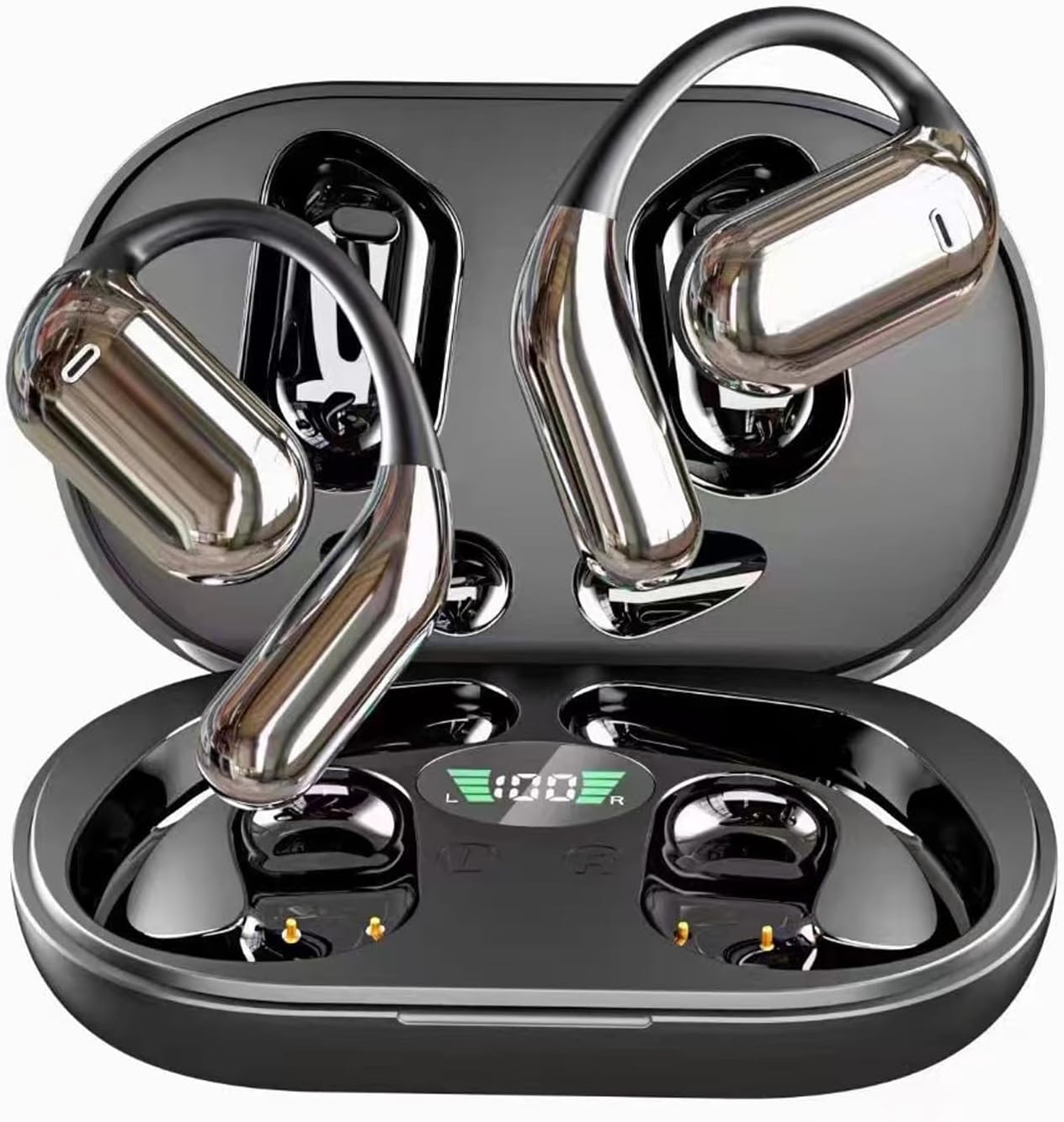 Amazon.com: coeaoo Intelligent Touch Screen Open Ear Bluetooth 5.4 ...