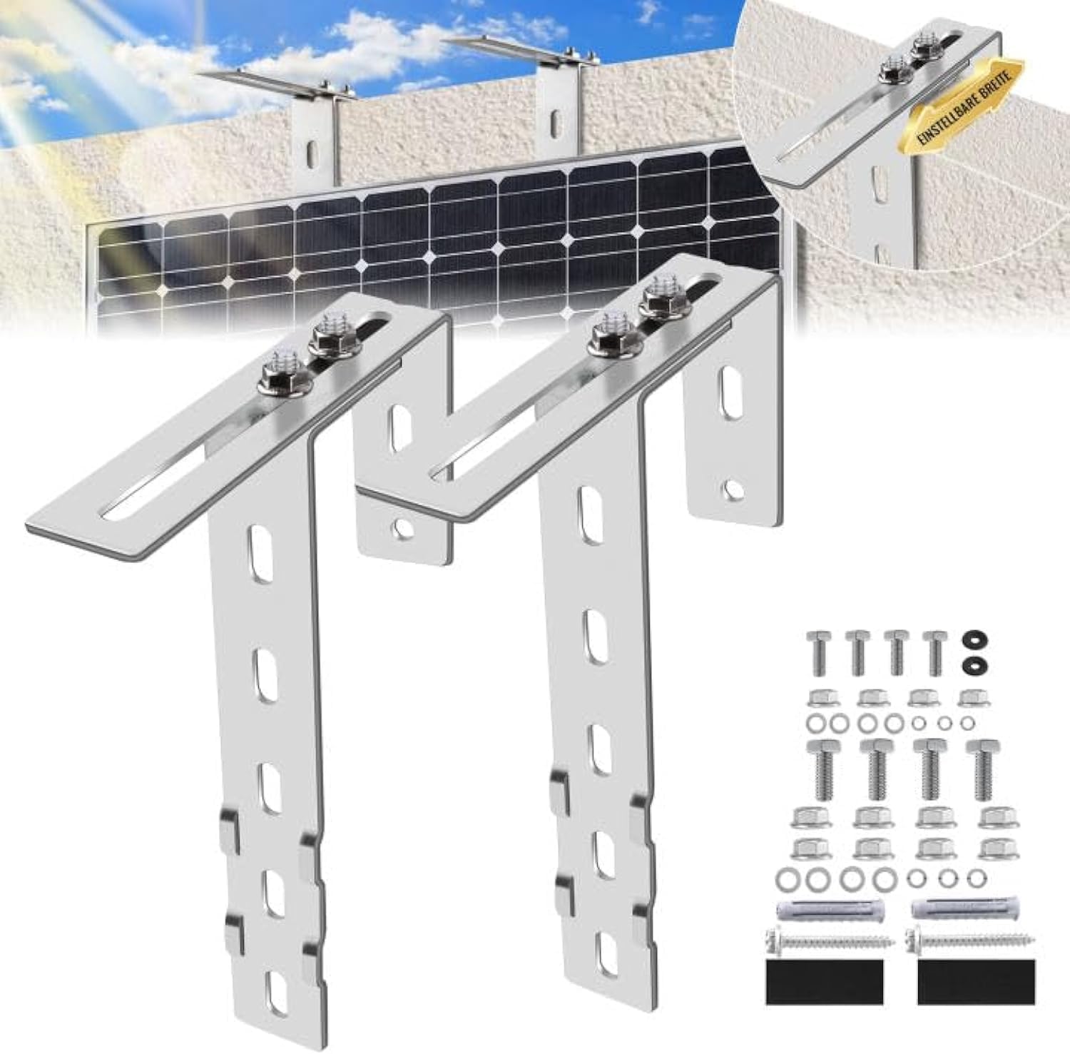 SMABIX® Solarpanel Halterung, [EXTREM ROBUST & LANGLEBIG] Halterung ...