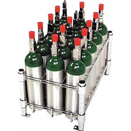 Amazon.com: M6 Oxygen Tank Cylinder Storage Rack - Holds 15 Tanks ...