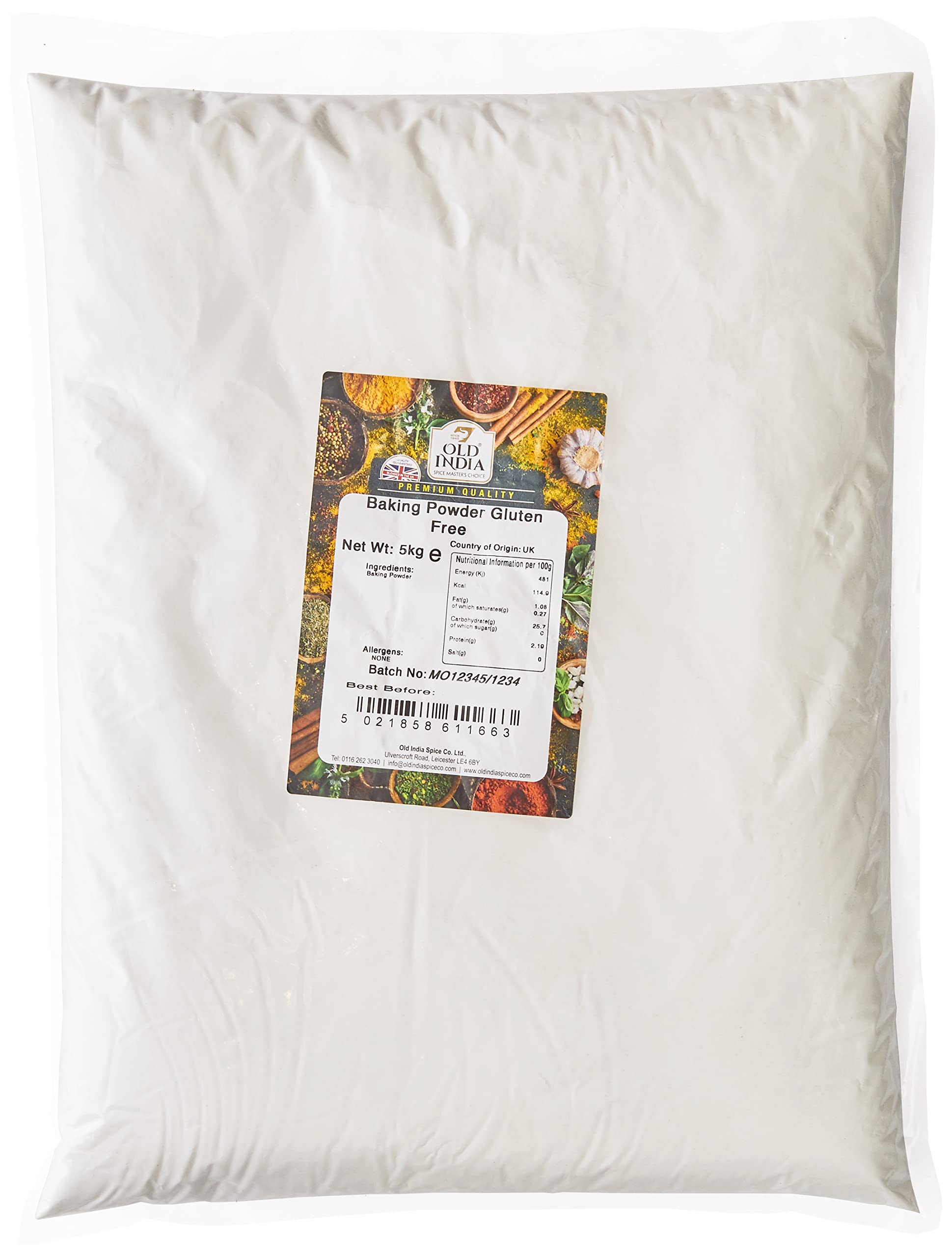 Old India Baking Powder Gluten Free 5kg : Amazon.co.uk: Grocery