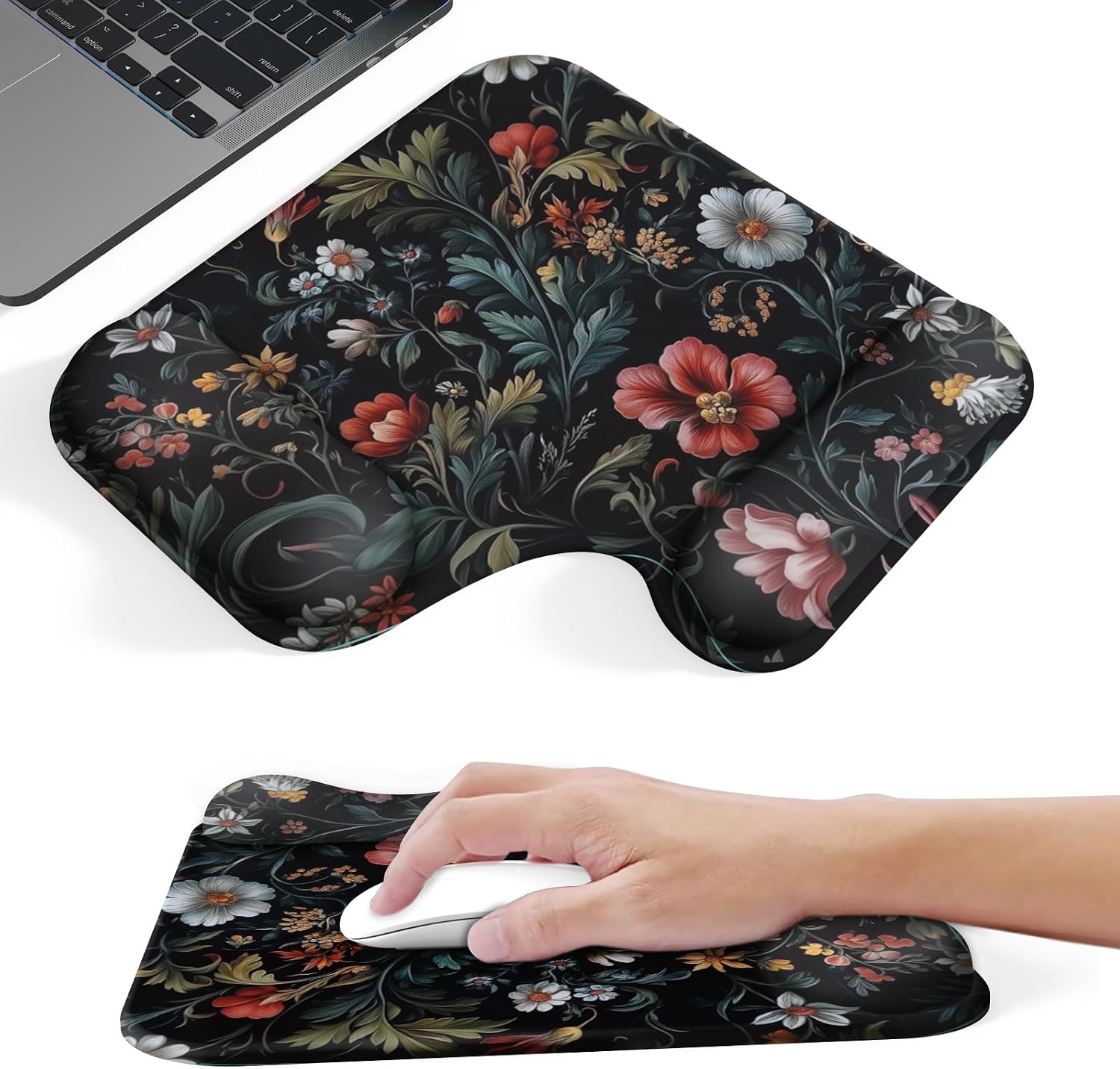 Amazon.com: Mcapirivo Ergonomic Mouse Pad with Gel Wrist Rest (1"& 1.2 ...