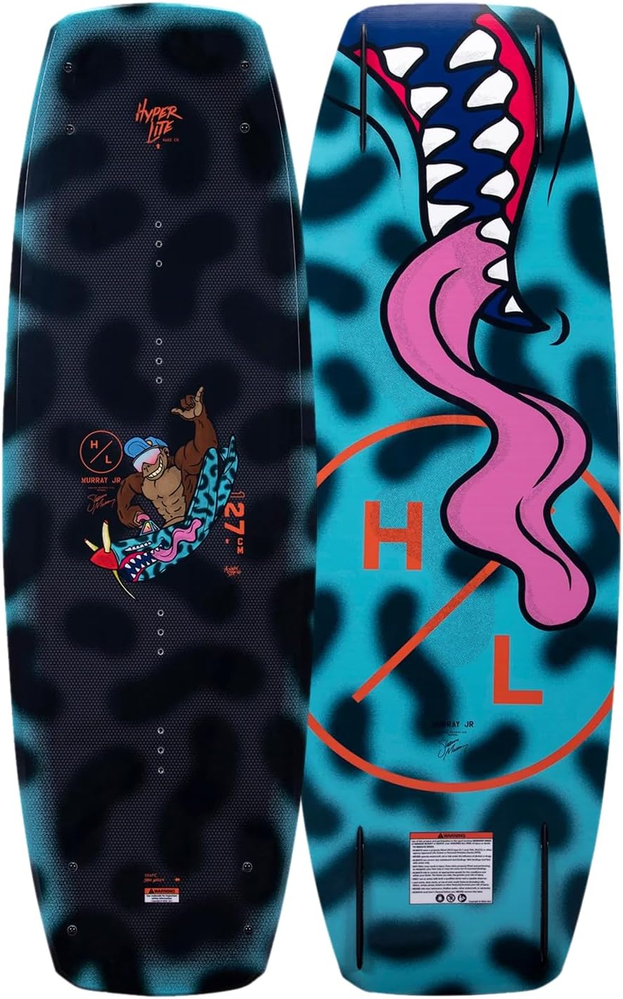 Amazon.com : Hyperlite Murray Kids Wakeboard Black/Aqua 127cm : Sports ...