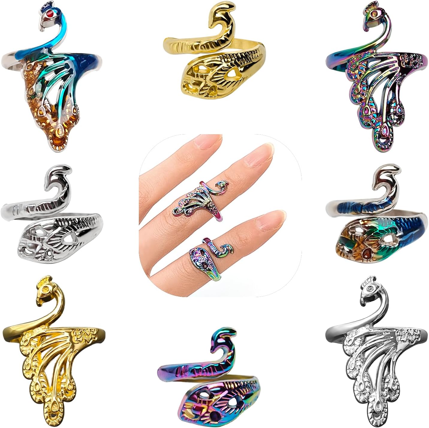 8Pcs Crochet Yarn Guide Ring Yarn Ring for Crocheting Adjustable ...