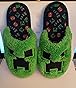Amazon.com | Minecraft Official Slippers Unisex Fuzzy Creeper Sandals ...