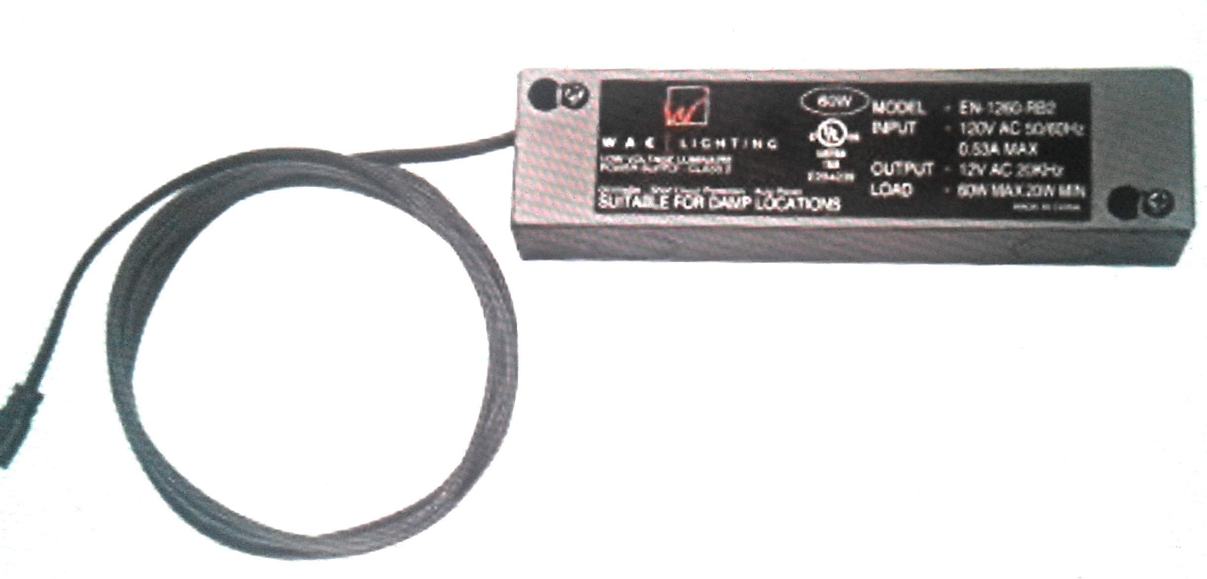 Wac Lighting Electronic Transformer 120v 12v 60w Max 120V/12V 60W