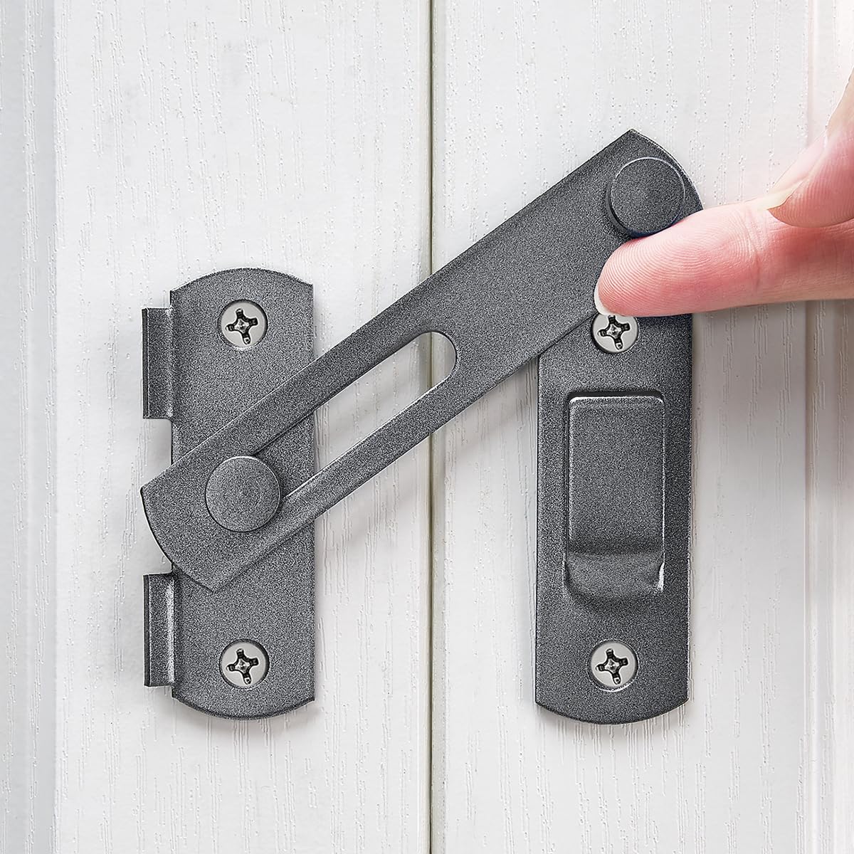 Snapklik.com : INIRET 2 Packs Barn Door Latches3.93” X 2.75” Grey ...