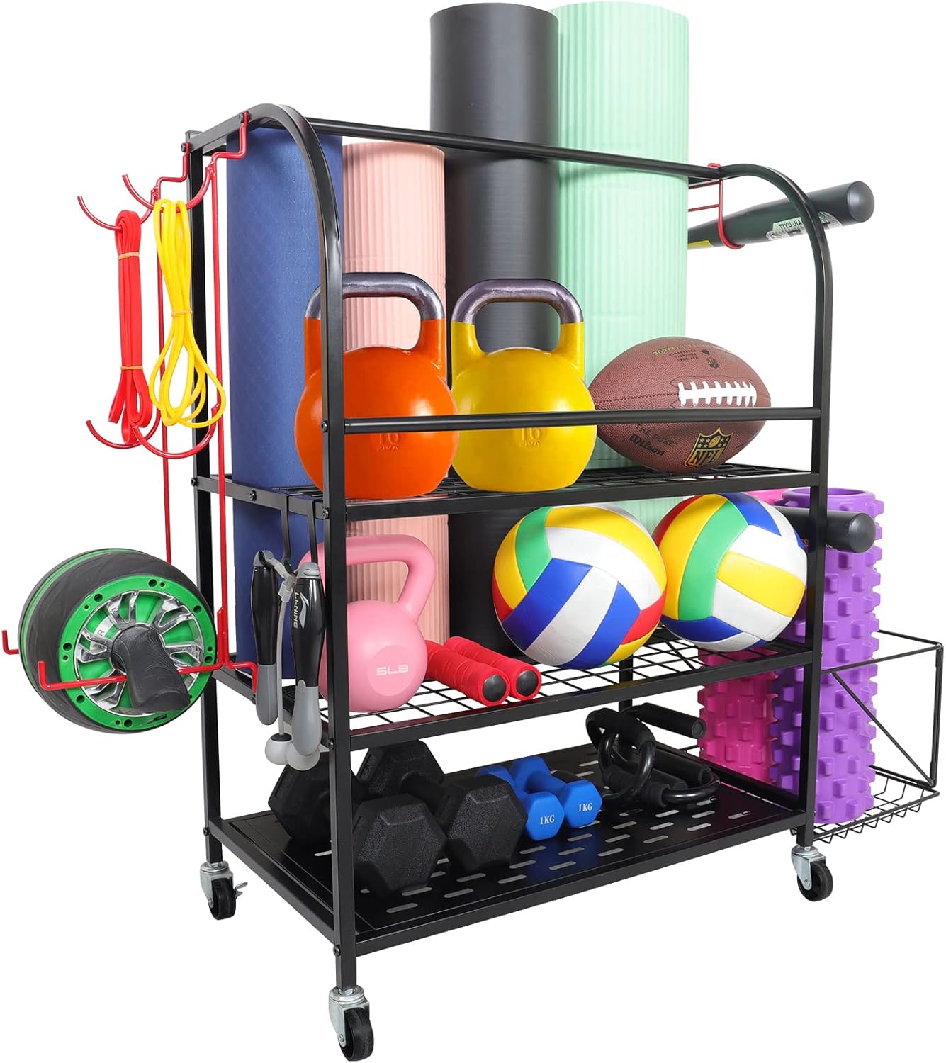 Amazon.com: Yoga Mat Storage Rack - RM FOLD ART Yoga Mat Holder Weight ...