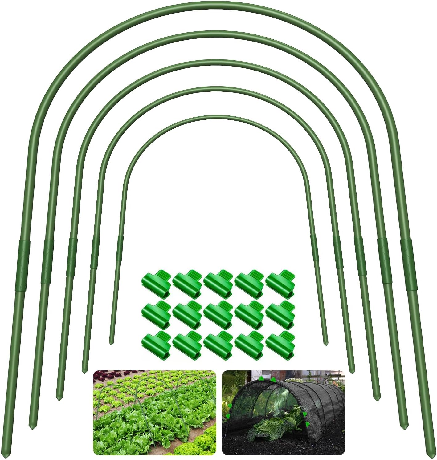 Amazon.com : FOTMISHU Garden Hoops, Greenhouse Hoops for Raised Beds ...