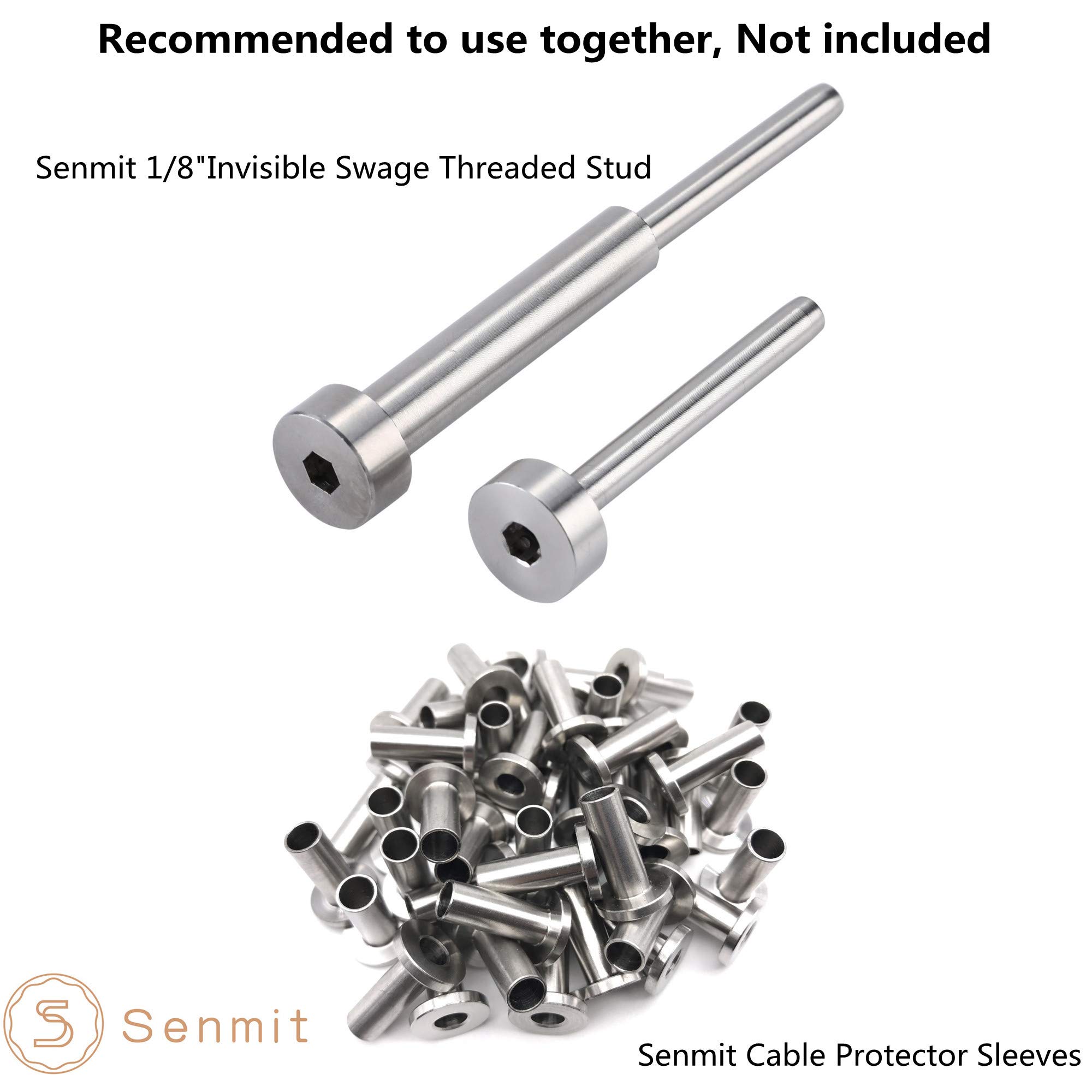 Senmit Cable Railing Post - Stainless Steel Square Fence Post for Deck ...