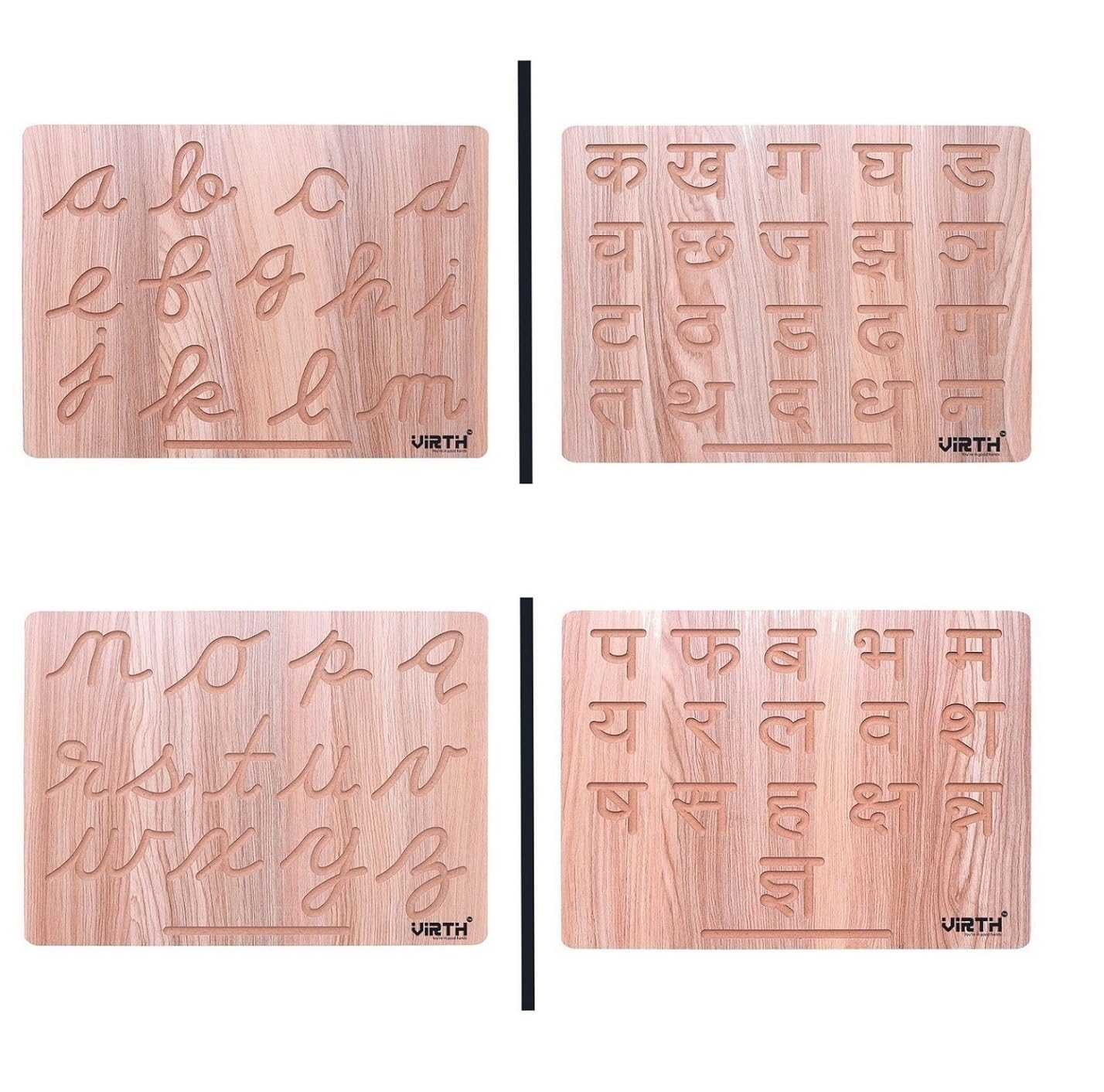 Virth Writing Practice Wooden Educational Slate Learning Board for Baby ...