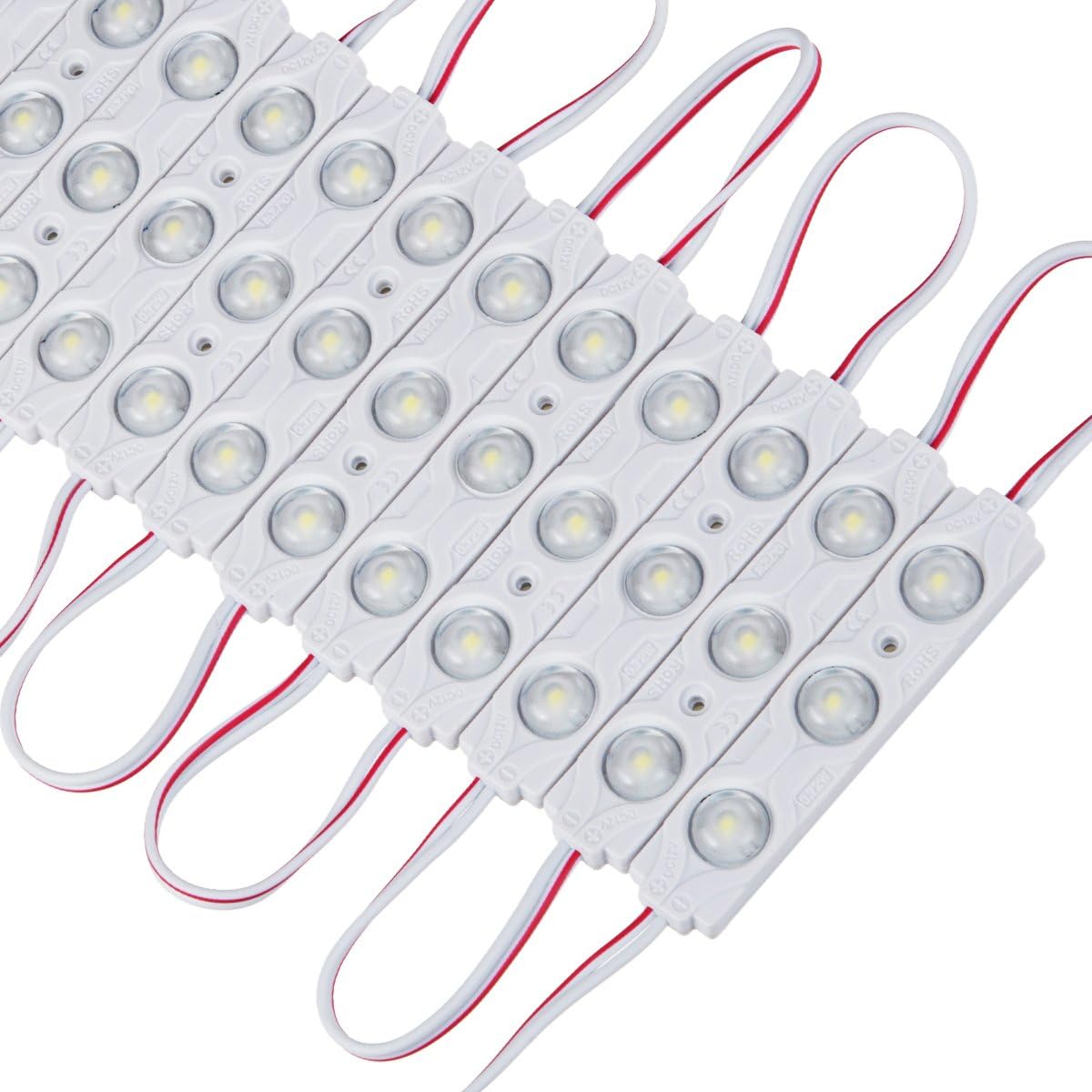 200pcs 3 LED Module for Signs DC12V 160 deg 6500K White 0.72W ...