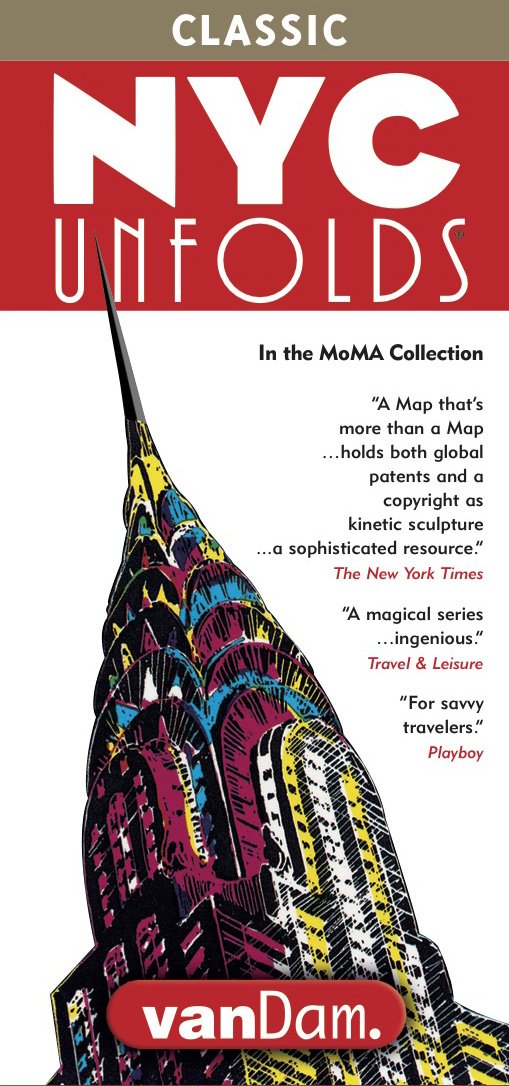 Nyc Classic Unfolds Pop Up Map By Vandam Laminated Pocket | Desertcart ...