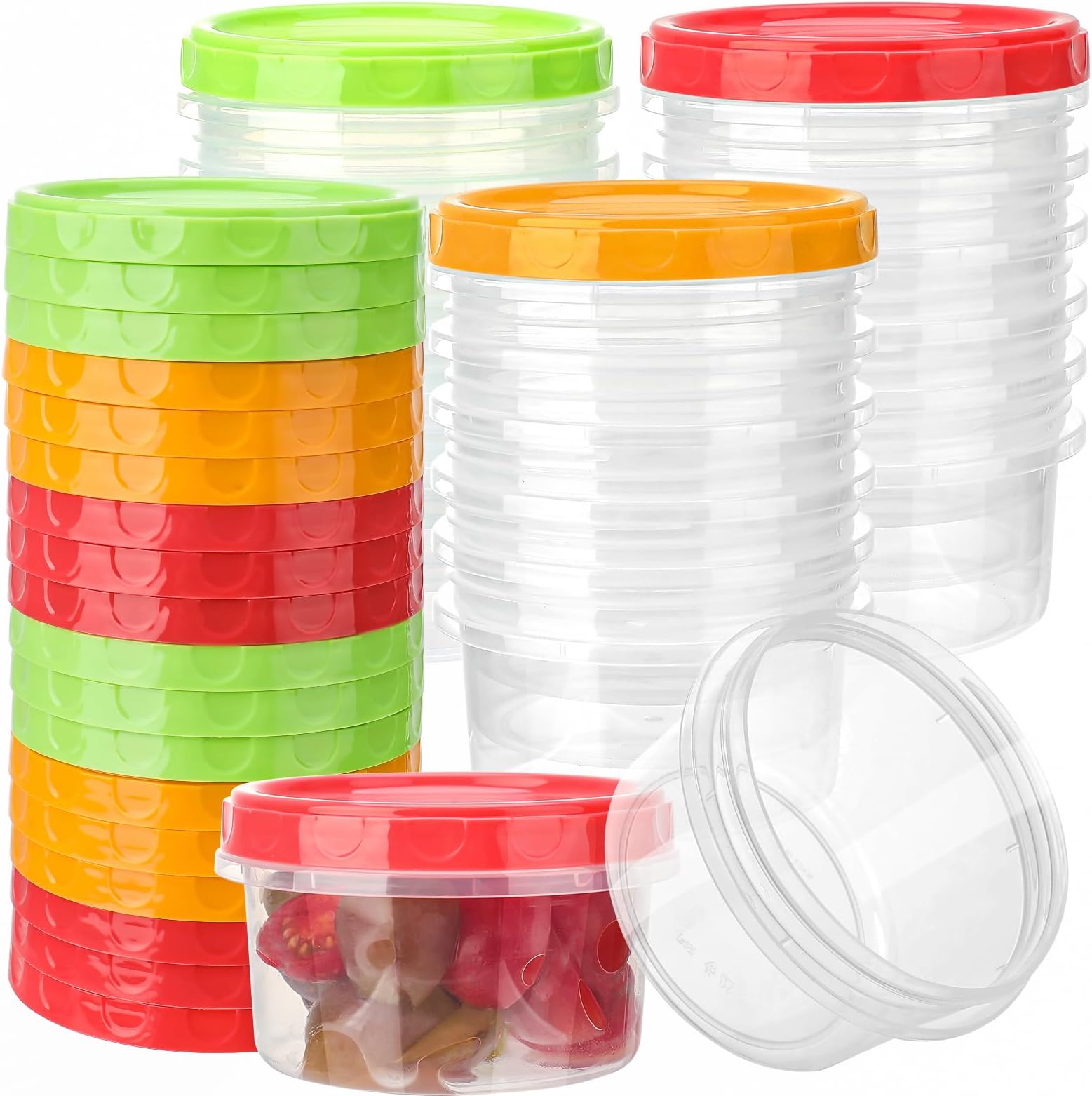 Amazon.com: 18 Pack 8 oz Freezer Containers with Lids Small Reusable ...