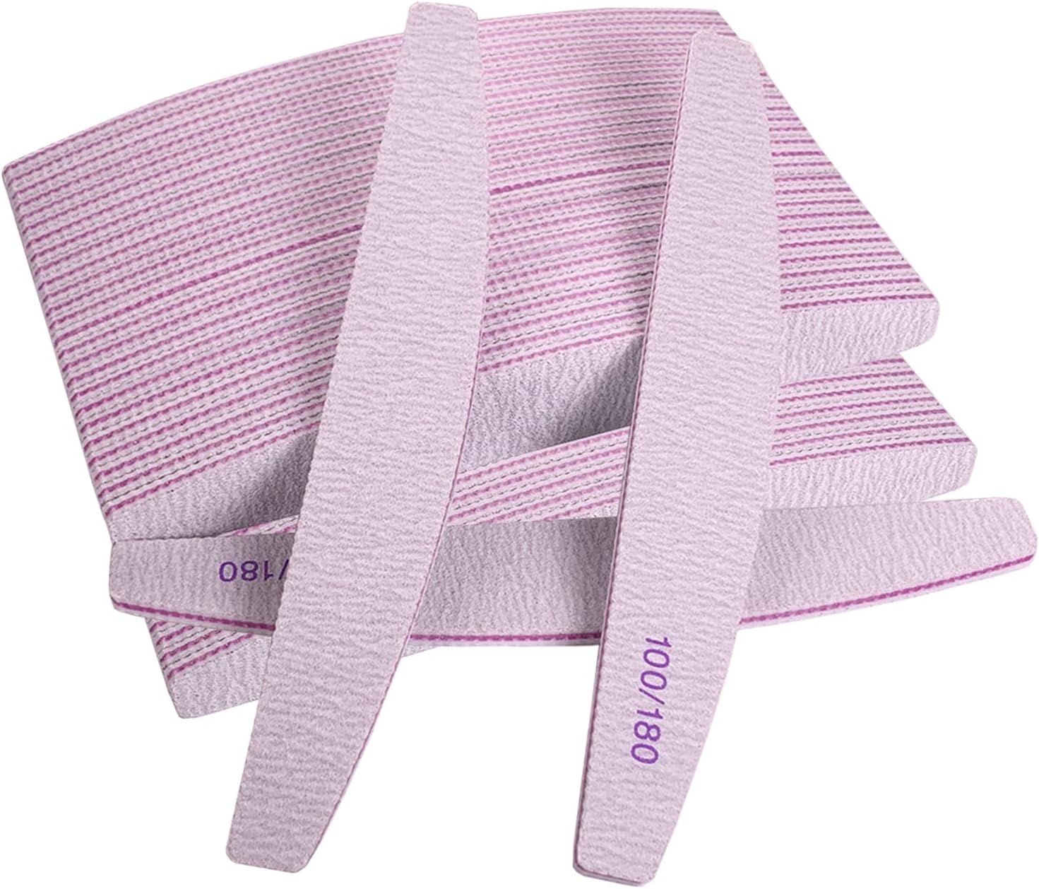 Amazon.com : Nail Files (50 Pcs), 100/180 Grit Nail File Emery Board ...