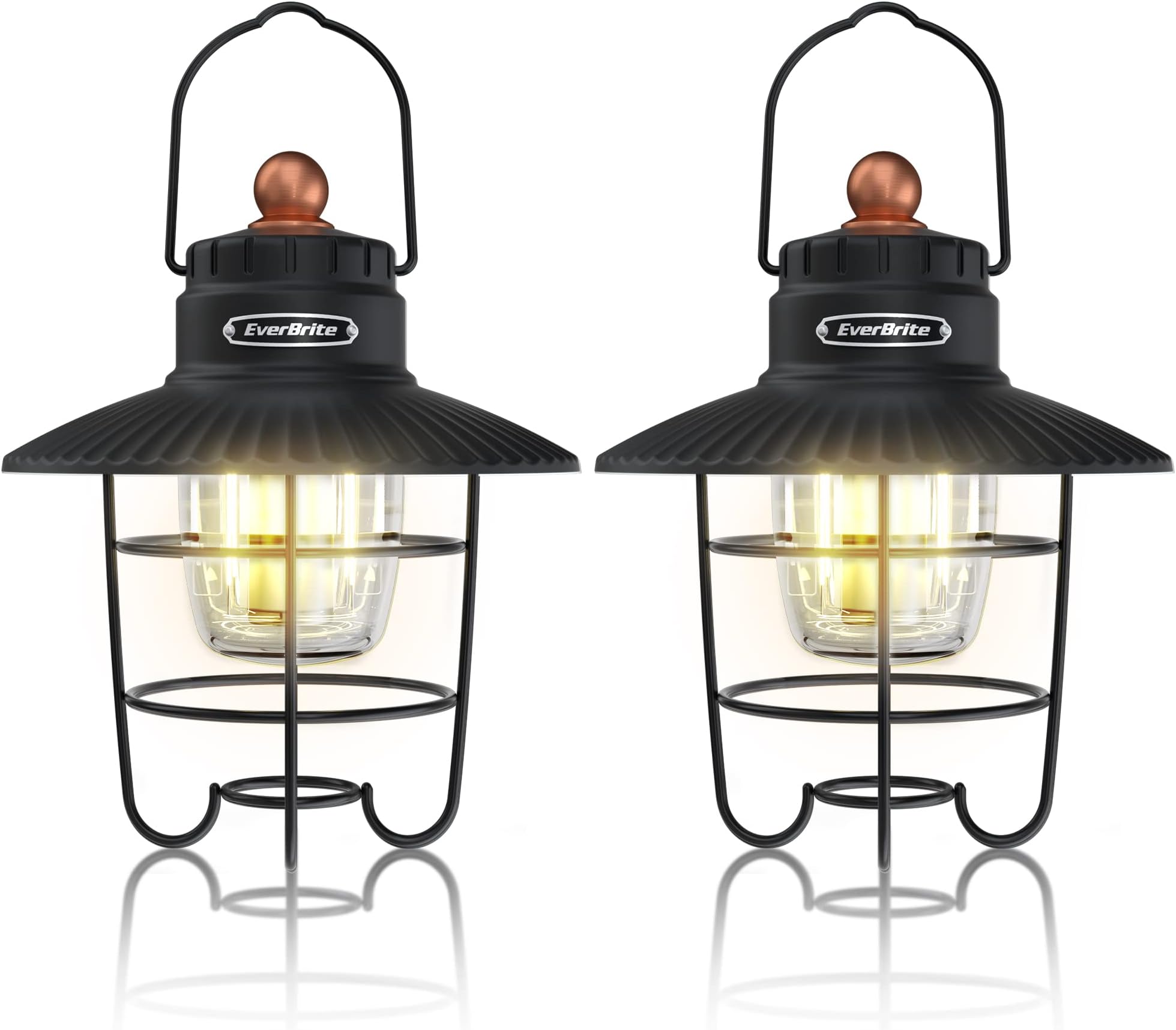 Amazon.com: EverBrite LED Camping Lantern Pack of 2, USB C Rechargeable ...