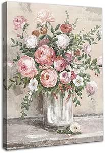 Amazon.com: Dazzlewall Framed Vintage Flower Wall Art Decor Farmhouse ...