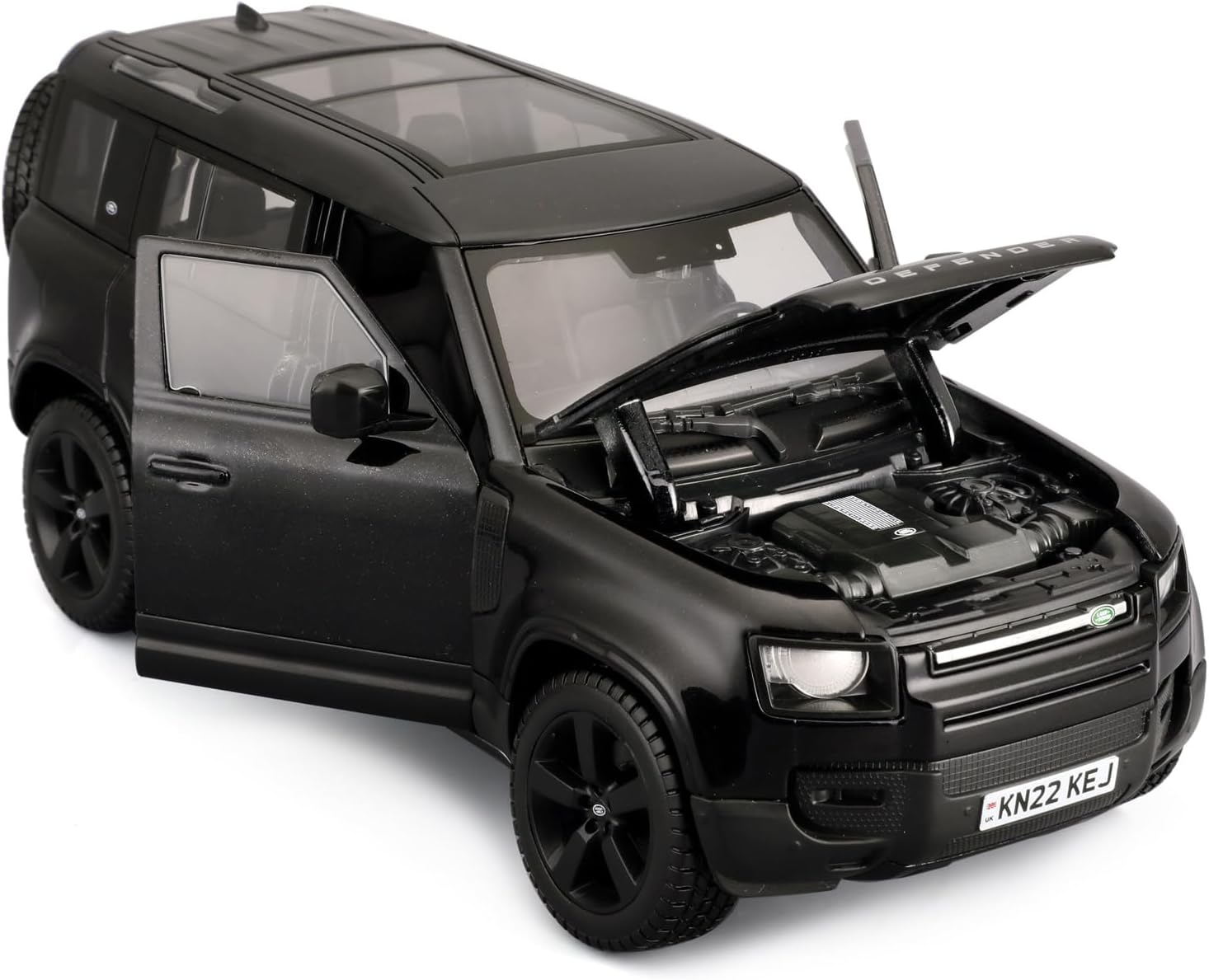 Bburago 1:24 Collezione (A) w/o stand - Land Rover Defender 2022 silver ...