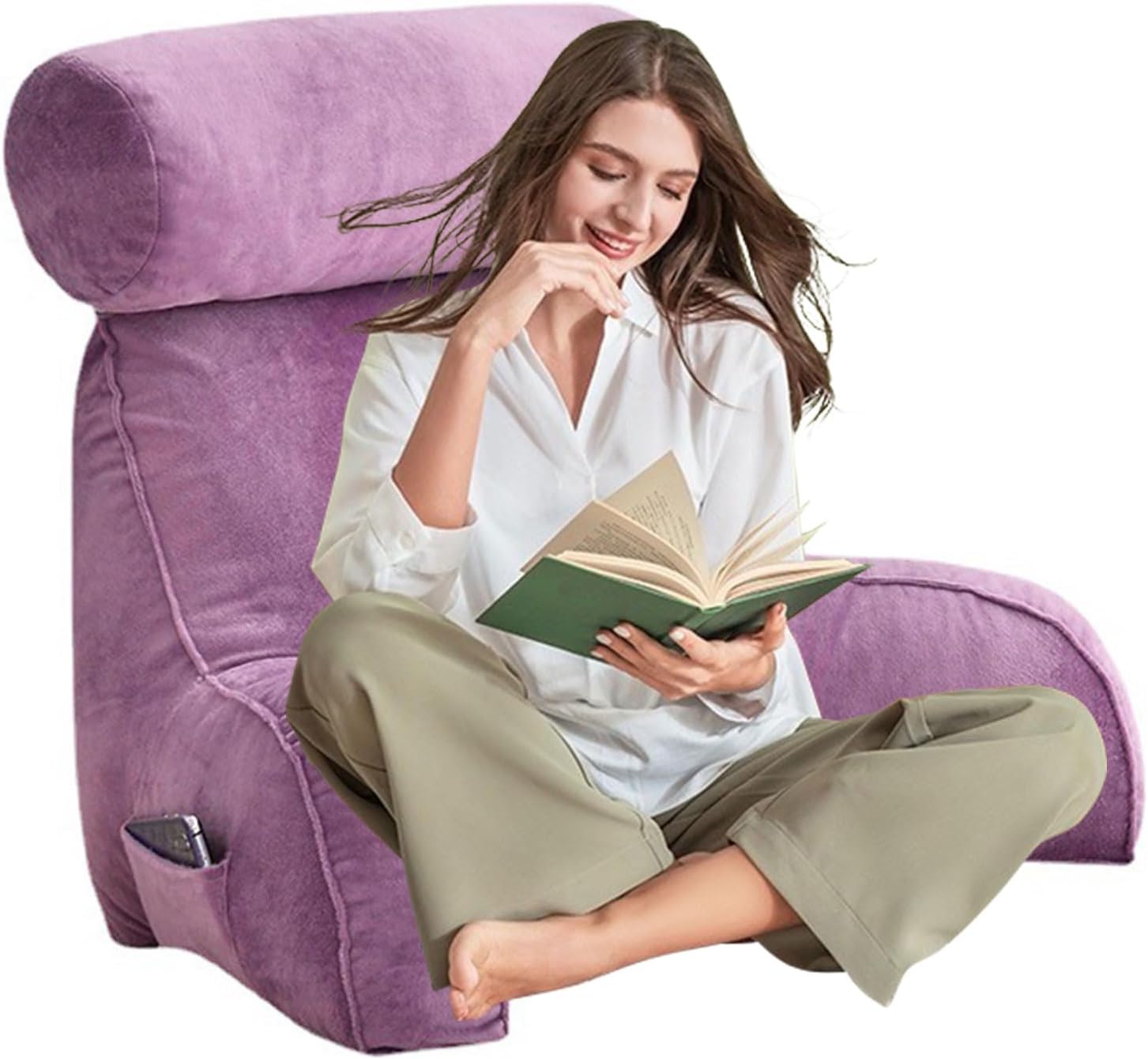 AMZZHAO Comfort Reading Pillow,Lumbar Support Cushion,Back Rest Support ...