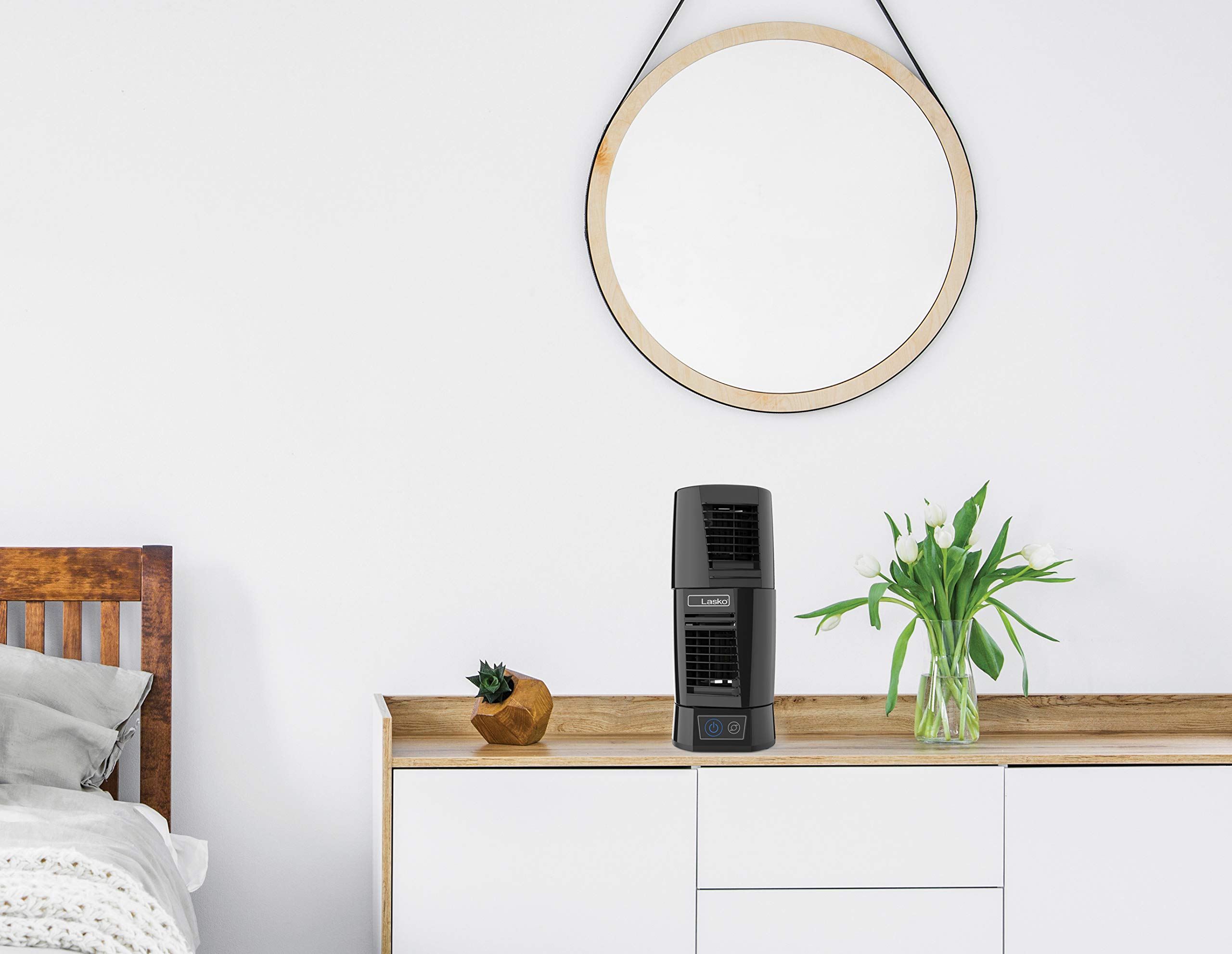 Snapklik.com : T13310 Personal Oscillating Table Tower Fan Small, Quiet ...