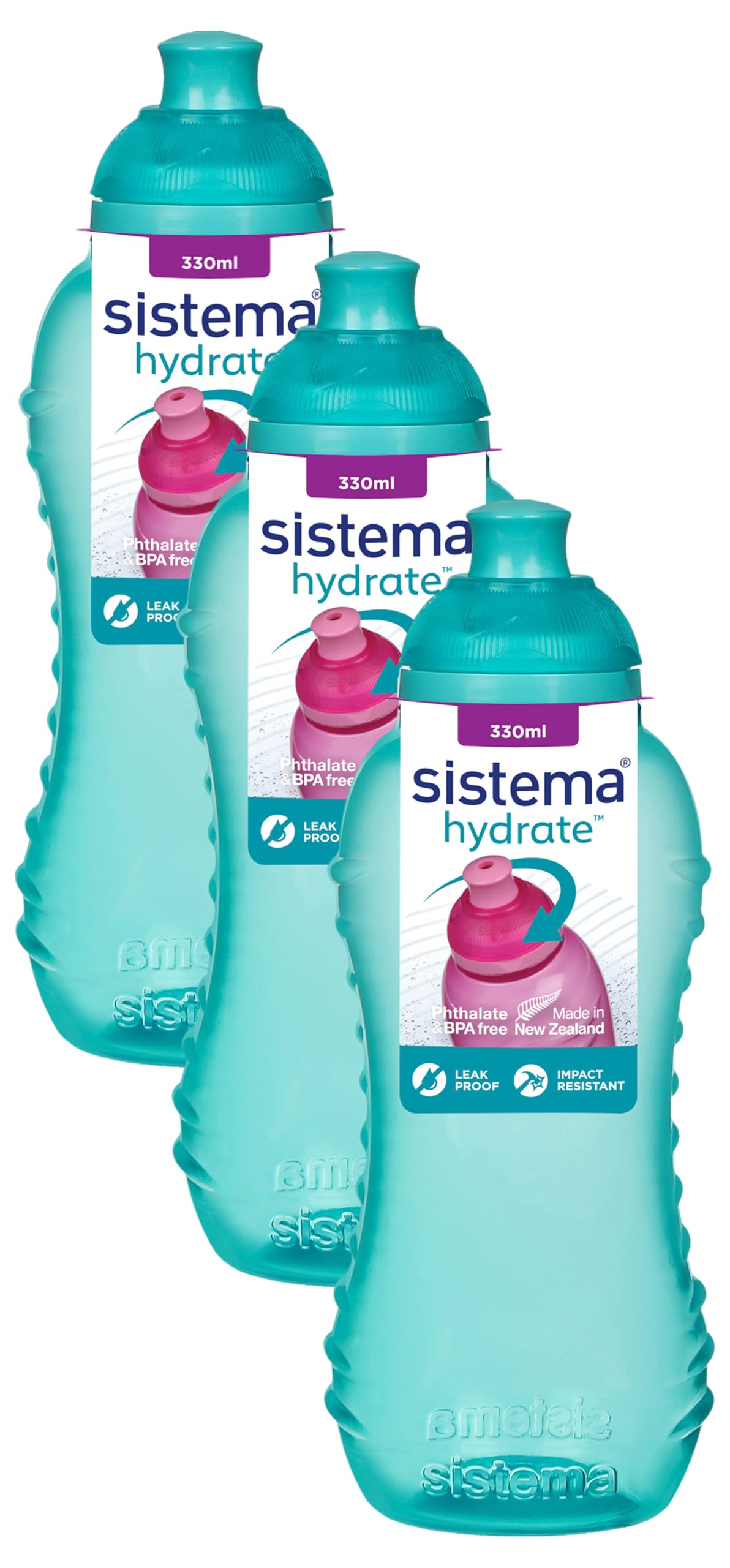Sistema Twist 'n' Sip Squeeze Kids Water Bottle For School | Leakproof ...
