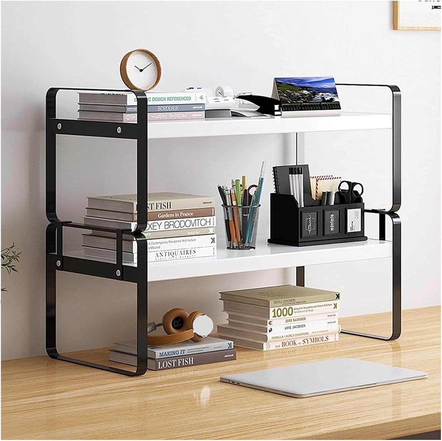 Amazon.com: SoOSSN Desktop Bookshelf Organizer - Computer Desk Desktop ...