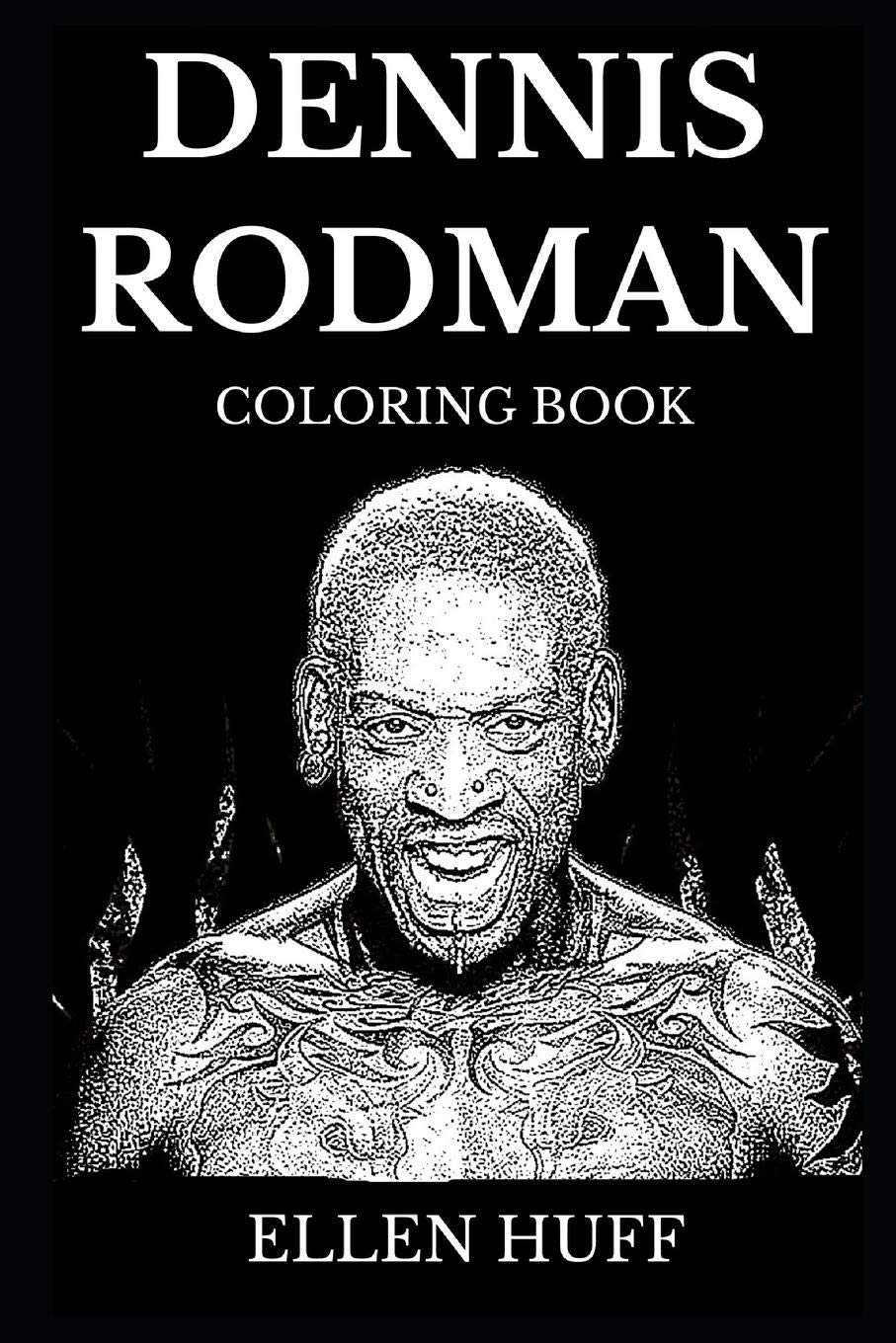 Buy Dennis Rodman Coloring Book: Legendary NBA Basketball Icon and ...