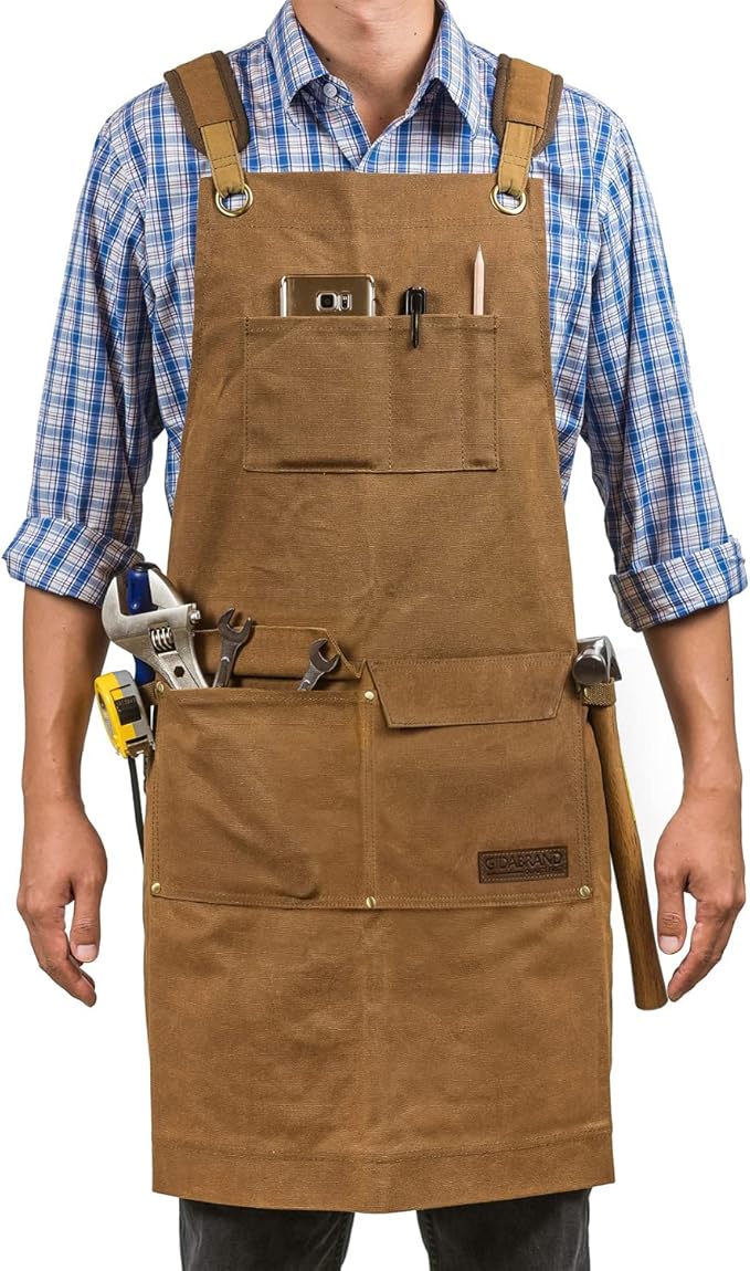 Amazon.com: Woodworking Shop Aprons for Men and Women | 16 oz Durable ...