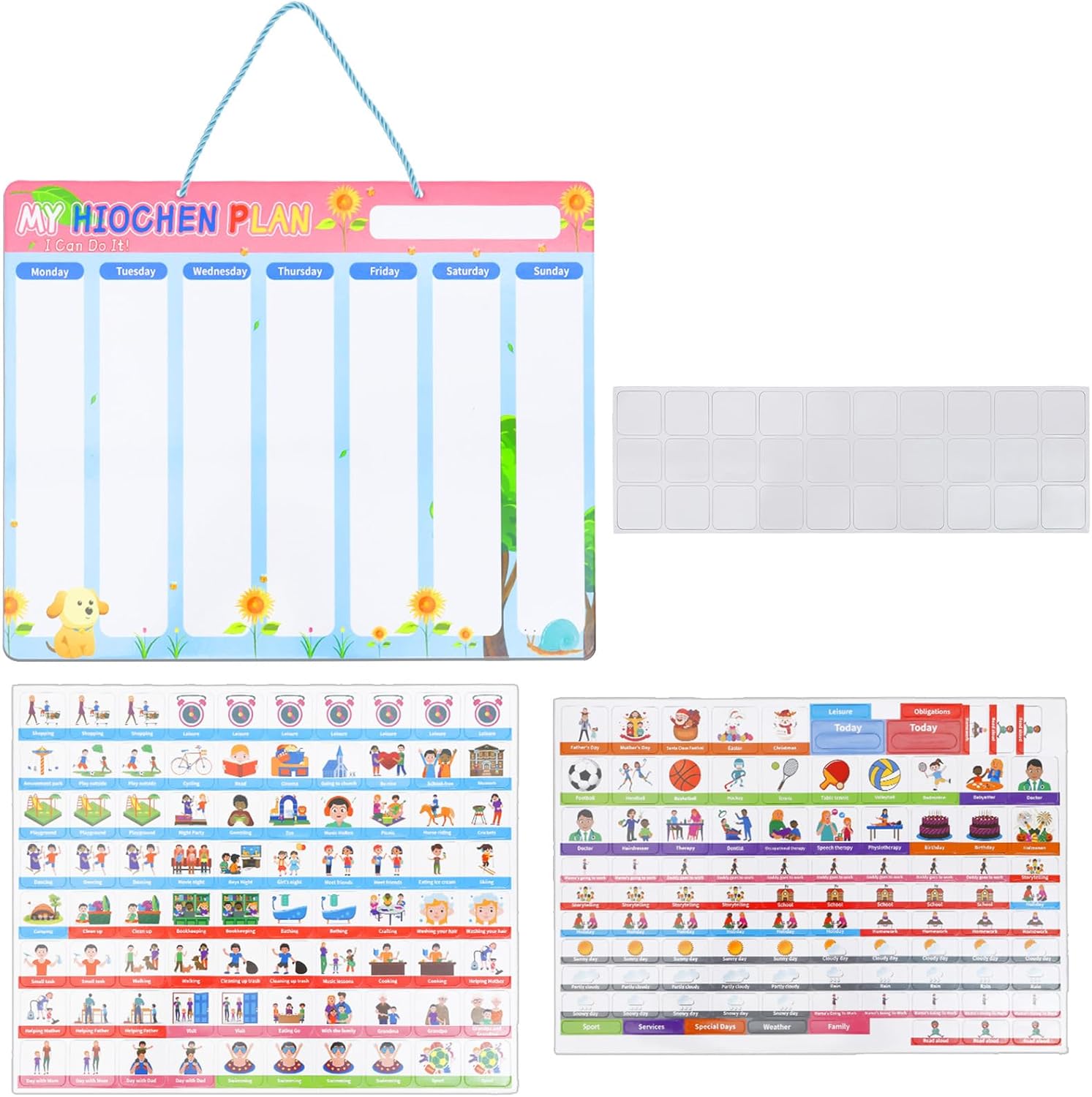 Visual Timetable for Kids Weekly Behaviour Charts 2-in-1 Weekly + Daily ...