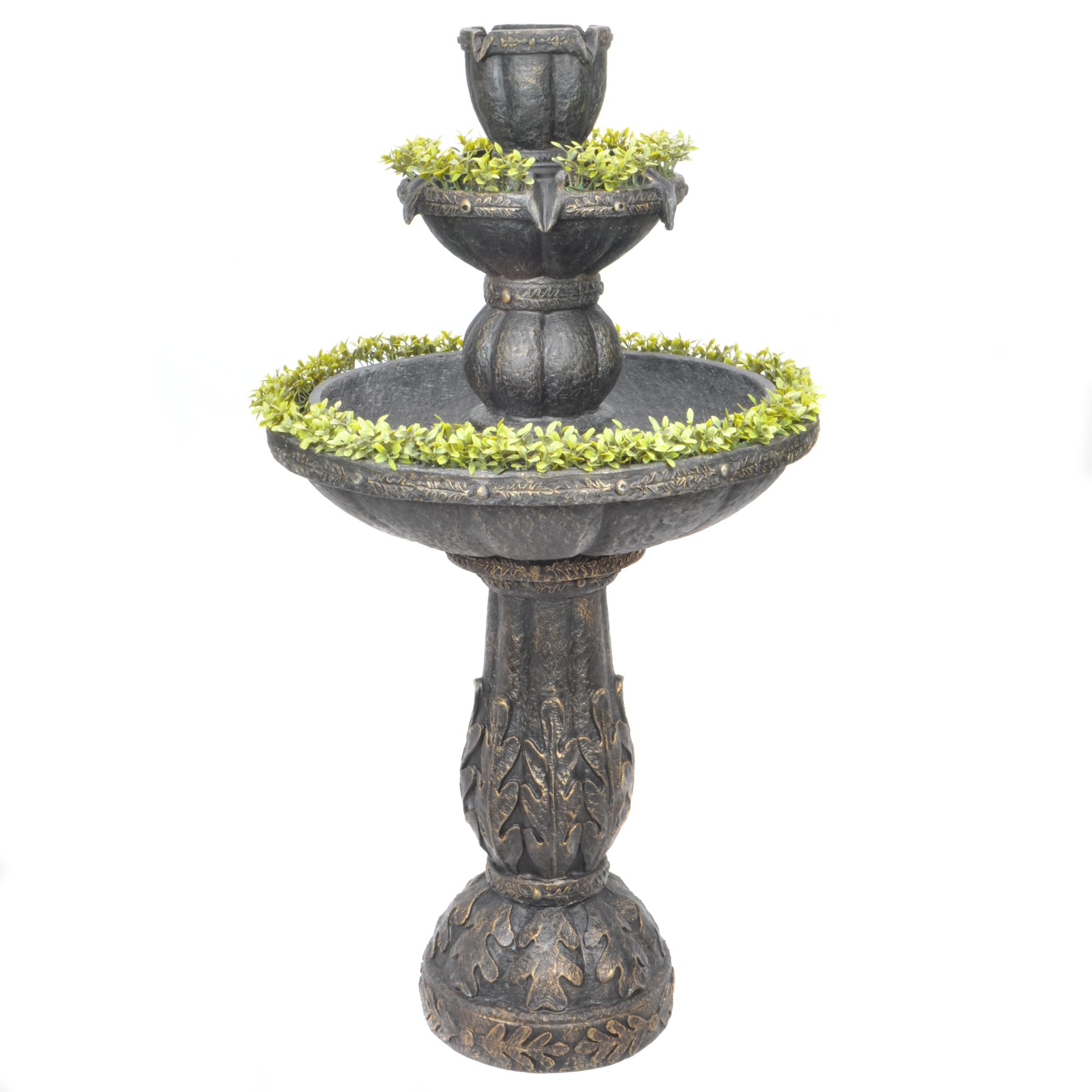 Amazon.com: Bernini Bosconero Cordless Fountain with Faux Greenery, 38 ...