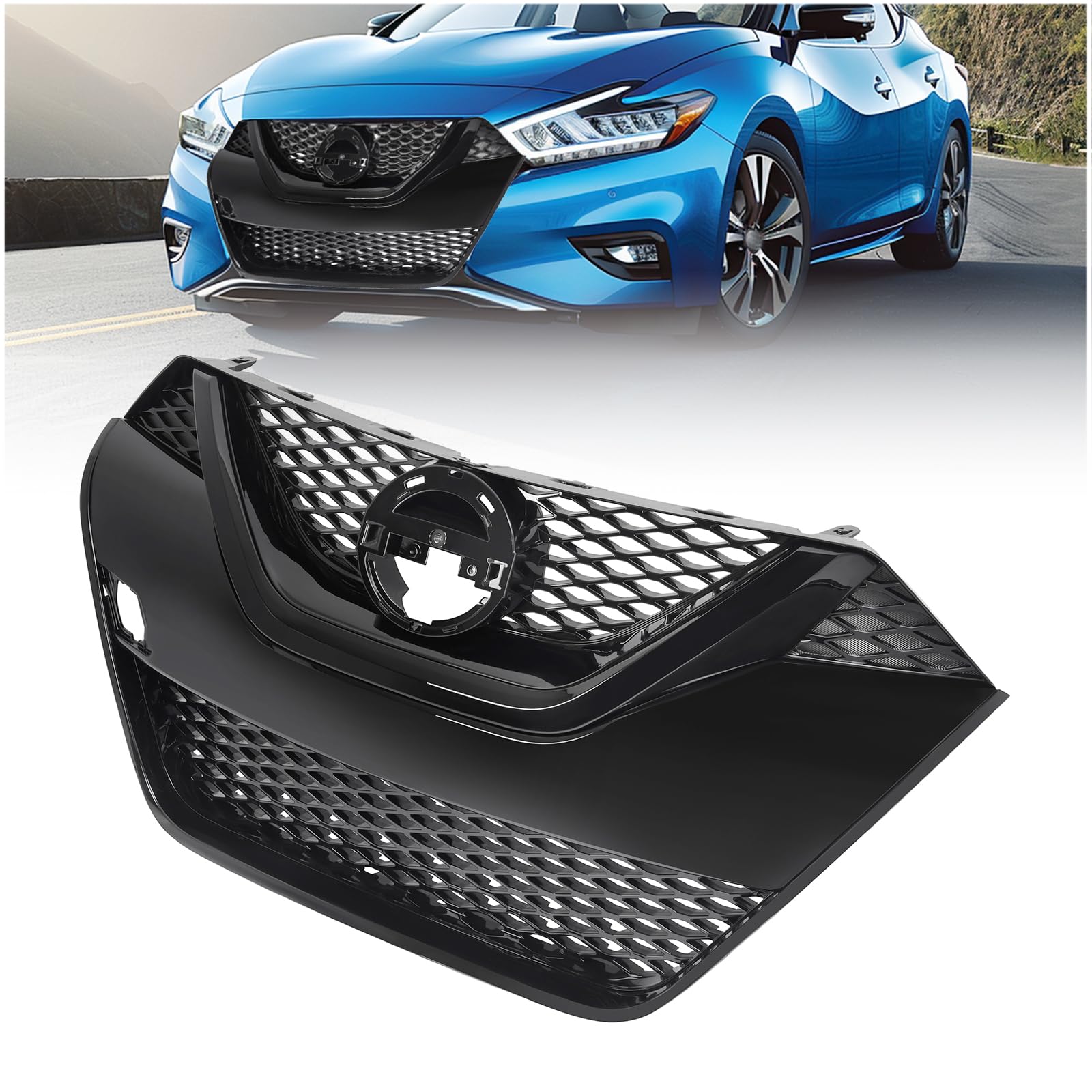Amazon.com: HECASA Front Bumper Grille Compatible with 2016-2018 Nissan ...