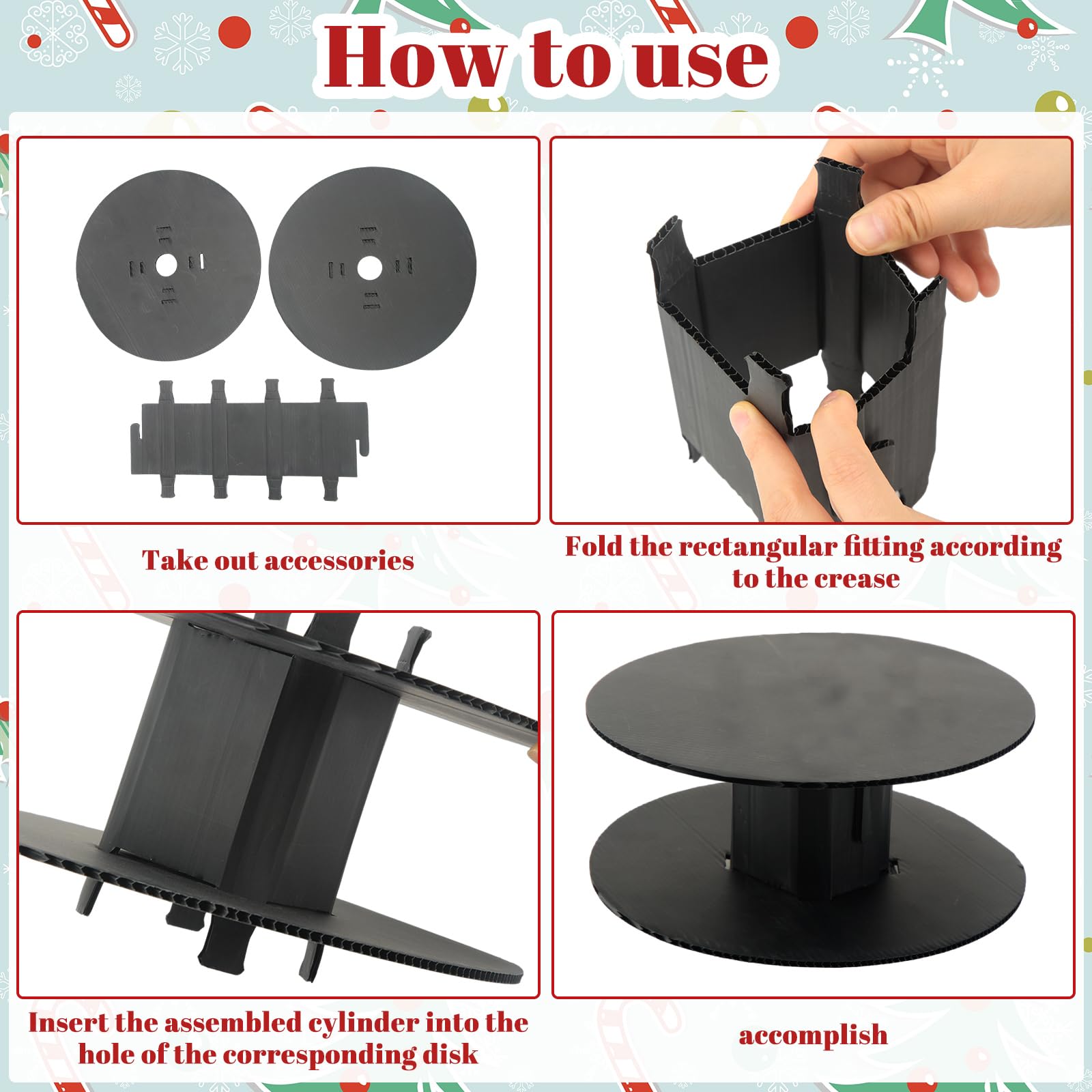 Abbylike Christmas Light Storage Bag with 3 Hollow Plastic Reels ...